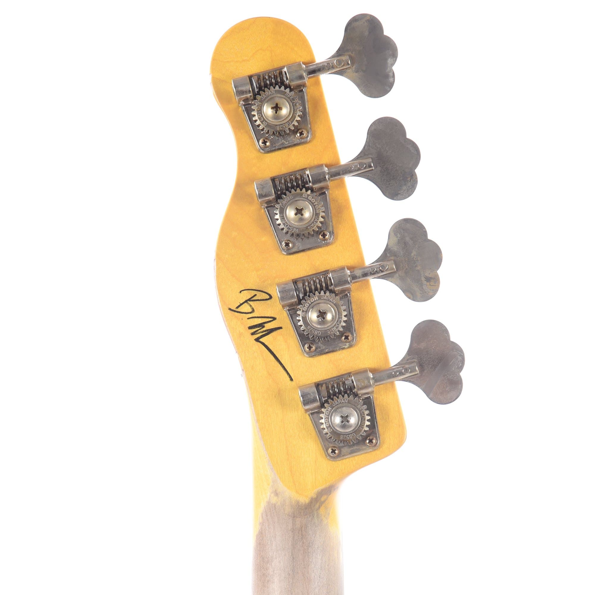 Nash PB-52 Butterscotch Blonde Heavy Relic w/1-Ply Black Pickguard & L ...