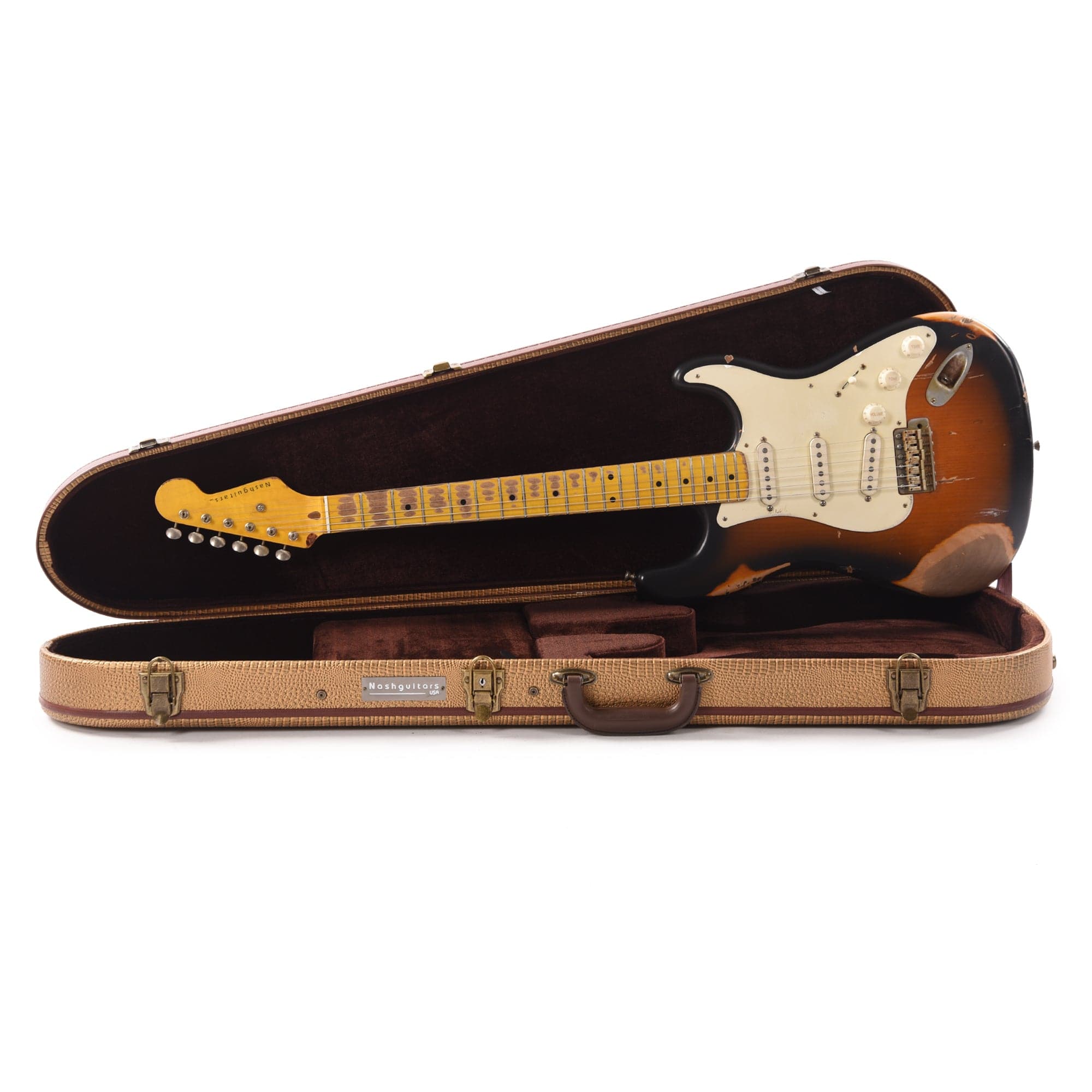 Nash S-57 2-Tone Sunburst Heavy Relic w/1-Ply White Pickguard & Lollar ...