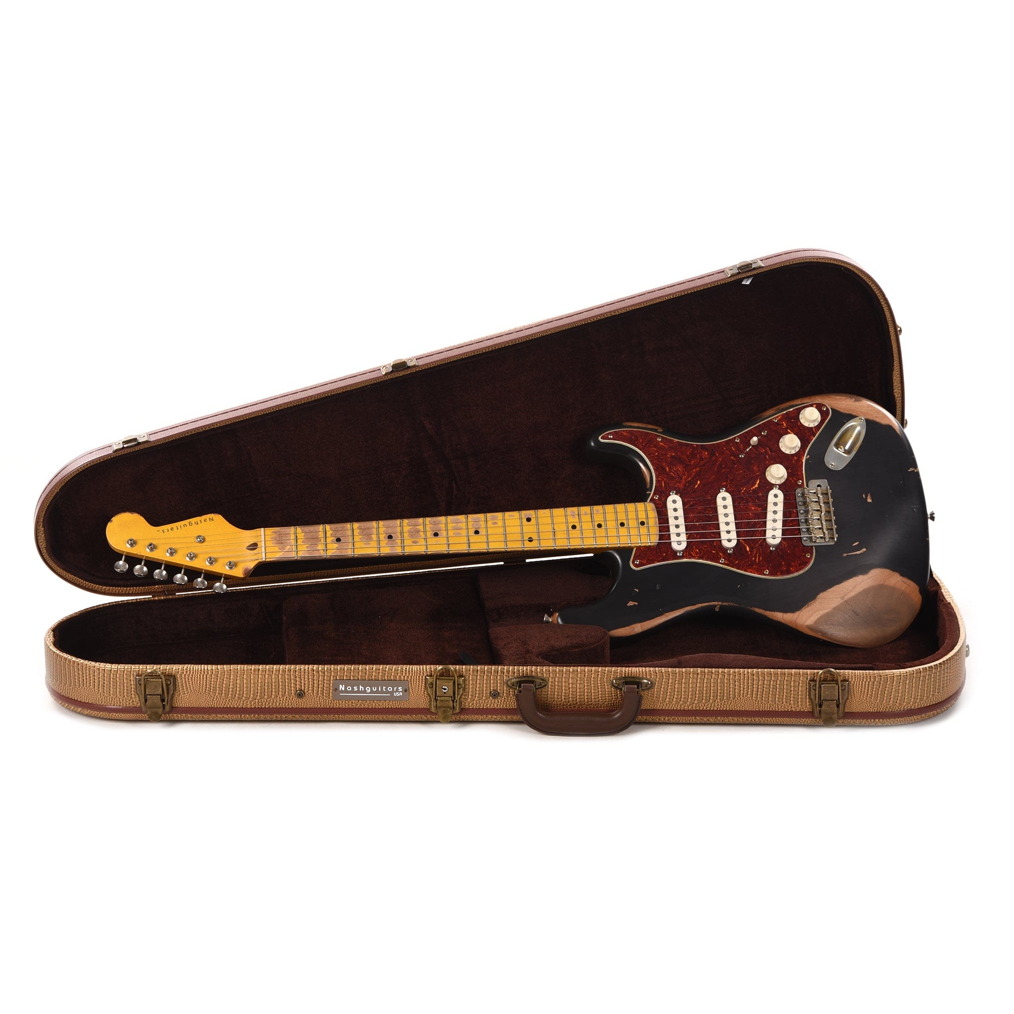 Nash S-57 Black Heavy Relic w/4-Ply Tortoise Pickguard & Lollar Pickup ...
