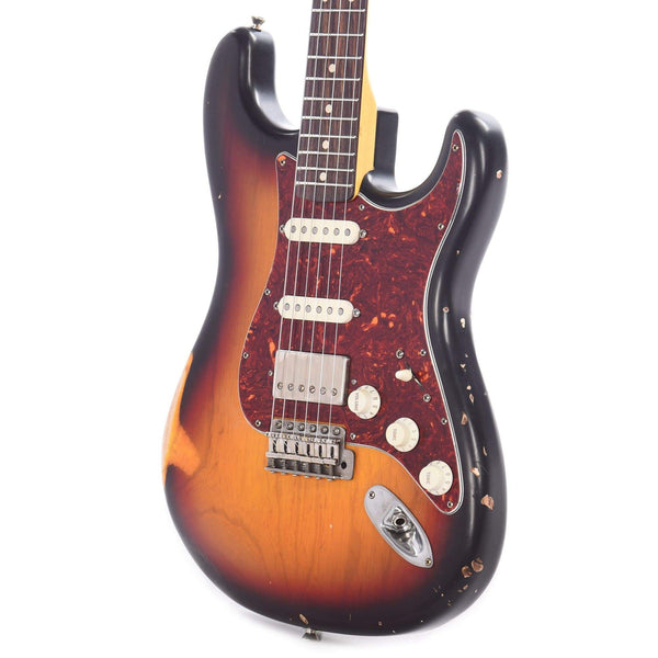 Nash S-63 HSS Ash 3-Tone Sunburst Medium Relic w/4-Ply Tortoise Pickgu ...