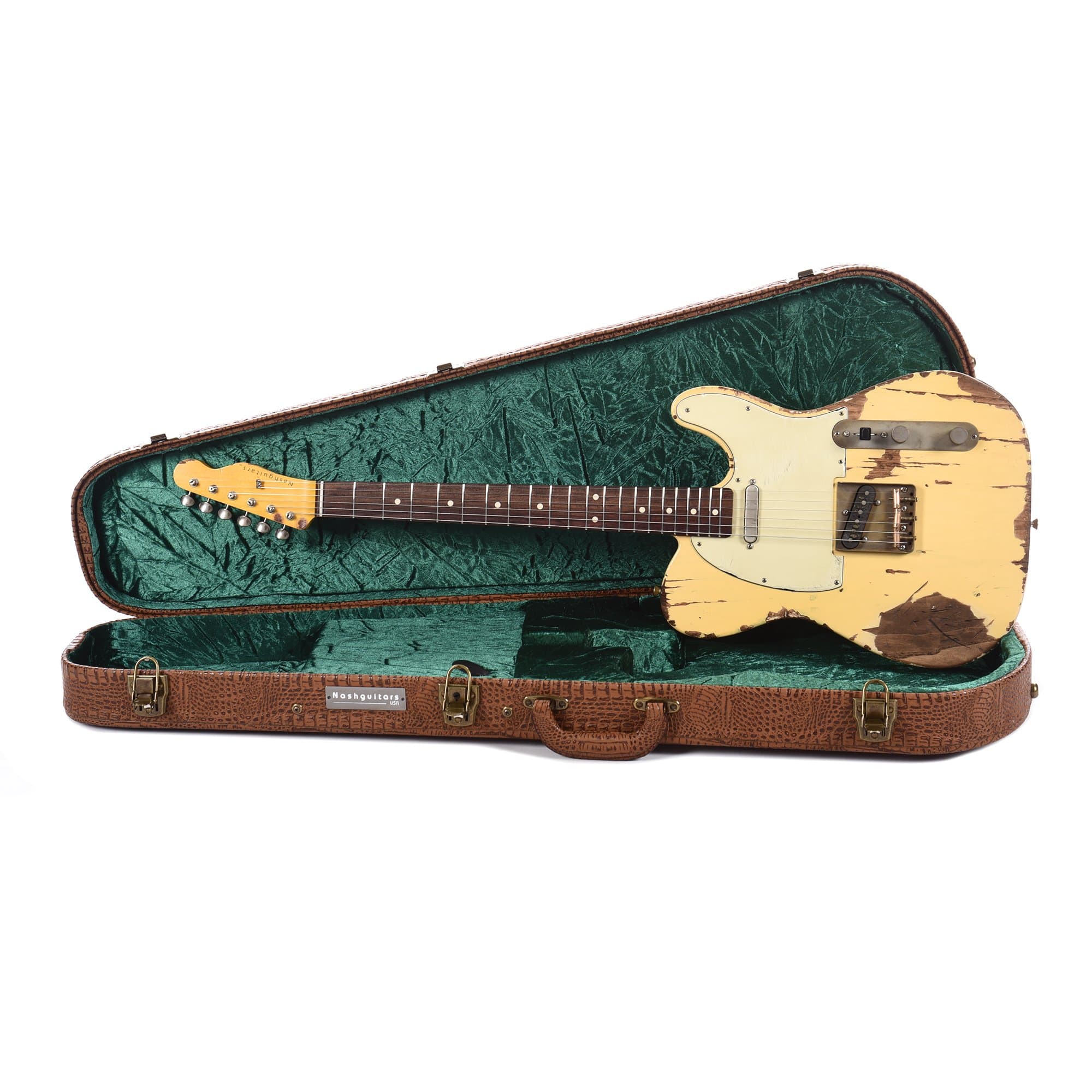 Nash T-63 Ash Cream Extra Heavy Relic w/Lollar Pickups & 3-Ply Mint Pi ...