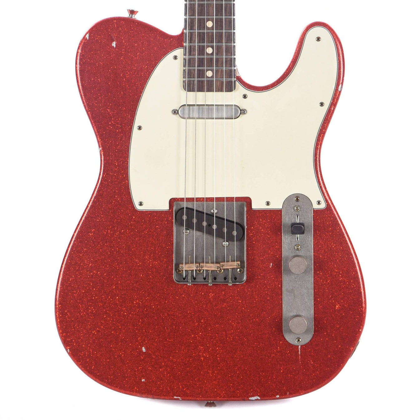 Nash T-63 Ash Red Sparkle Light Relic w/3-Ply White Pickguard & Lollar ...