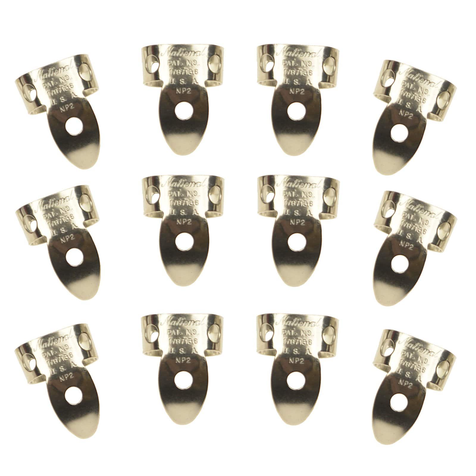 National Picks Metal Finger Pick Vintage Nickel Silver 12 Pack ...