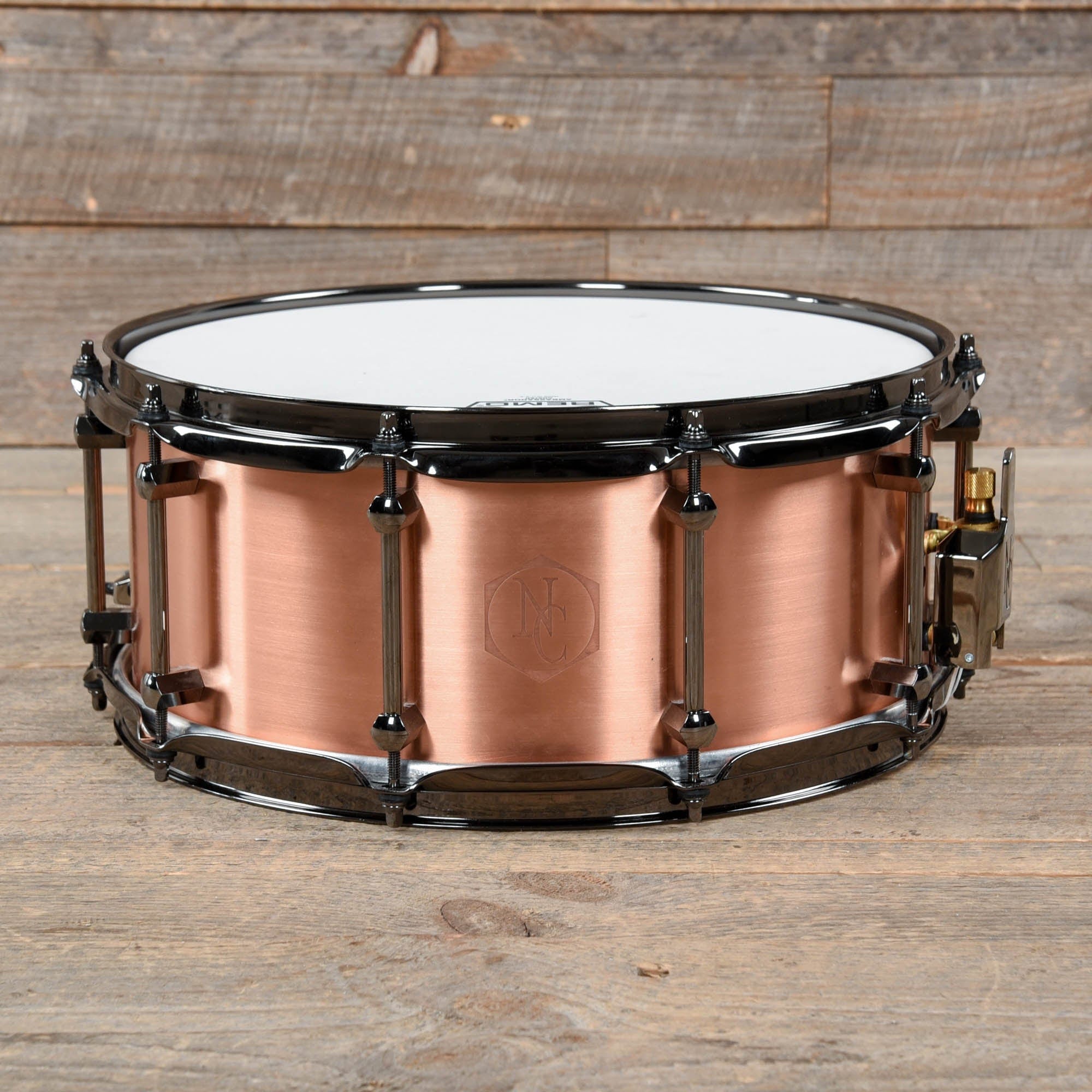 Noble & Cooley 6x14 Raw Copper Classic Snare Drum w/Black Nickel Hdw ...