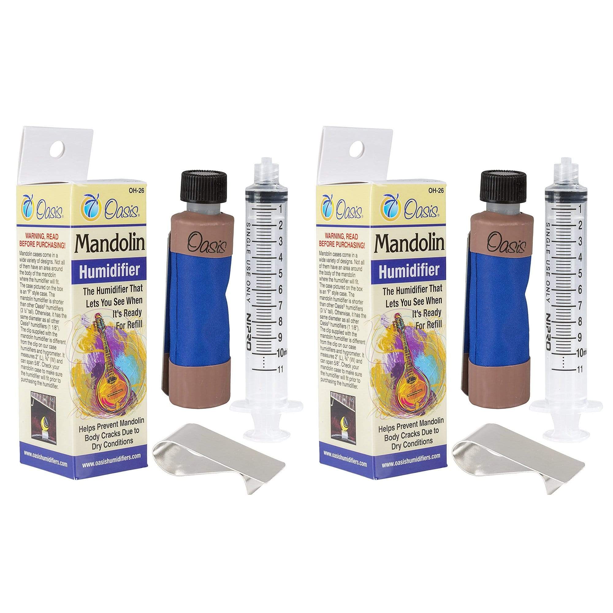 Oasis OH-26 Mandolin Humidifier (2 Pack Bundle) – Chicago Music Exchange