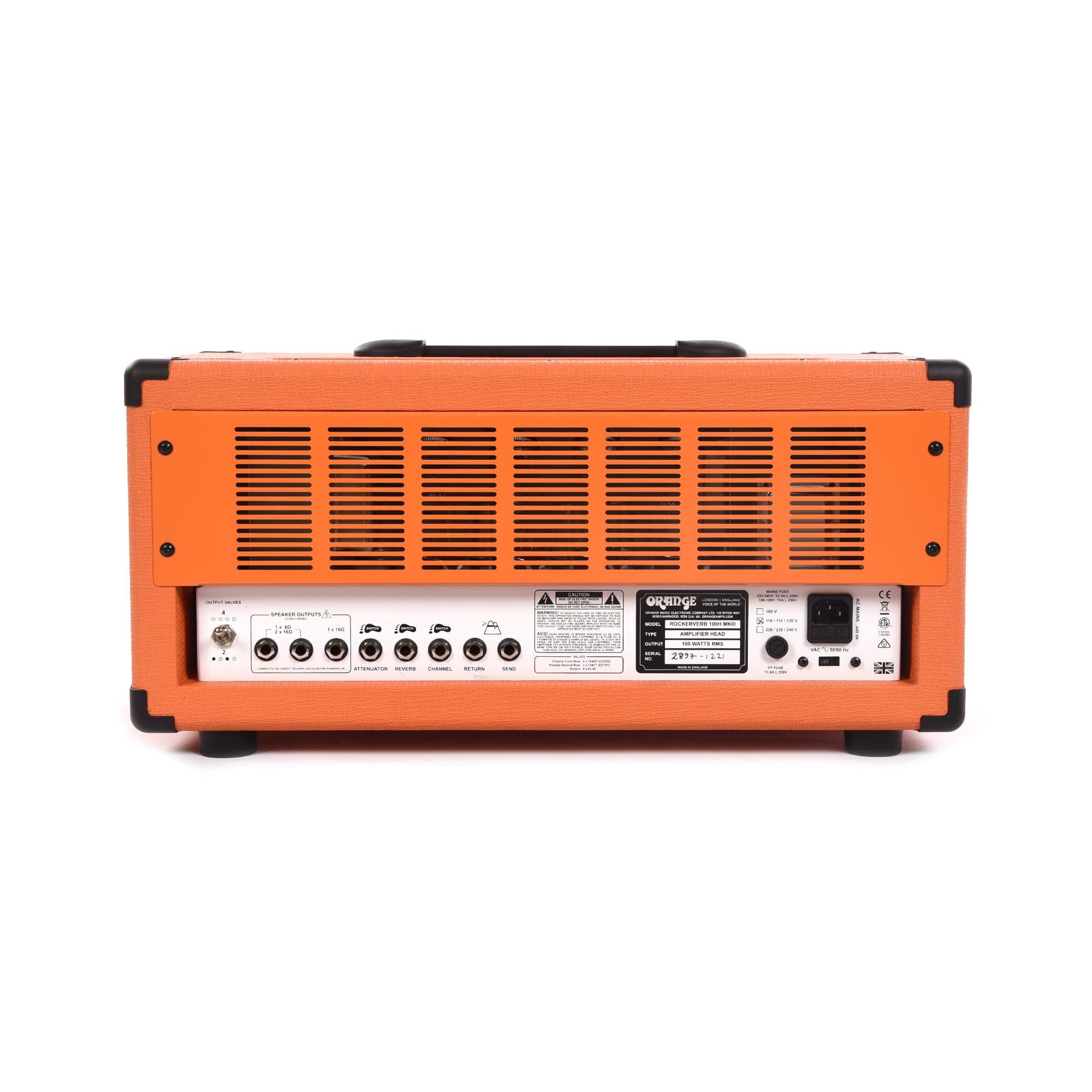 Orange Rockerverb 100 Mark III 100/70/50/30w Twin Channel Head ...