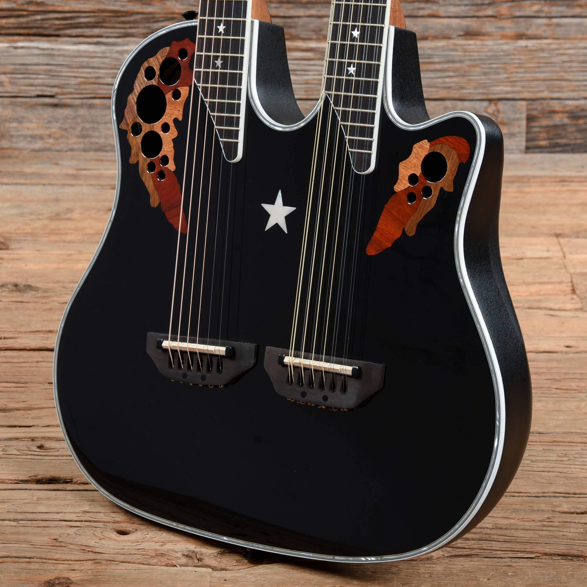 Ovation Richie Sambora Double Neck Black – Chicago Music Exchange