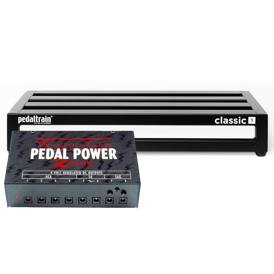 Pedaltrain Classic 1 Pedalboard w/Tour Case Bundle w/ Voodoo Lab Pedal ...
