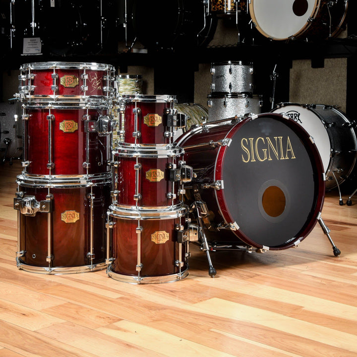 Premier Signia 8/10/12/14/16/22/14x5.5 7pc. Drum Set Cherry USED ...