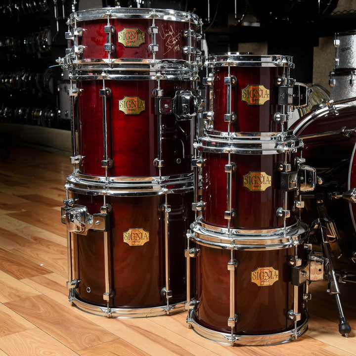 Premier Signia 8/10/12/14/16/22/14x5.5 7pc. Drum Set Cherry USED ...