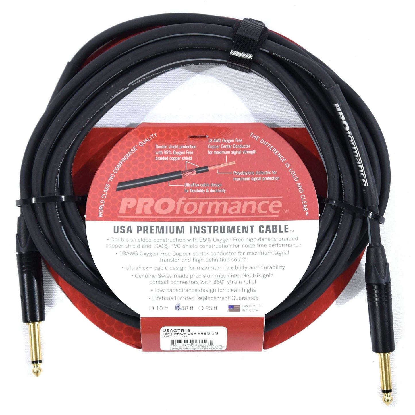 PROformance USA Premium Instrument Cable - 18ft – Chicago Music Exchange