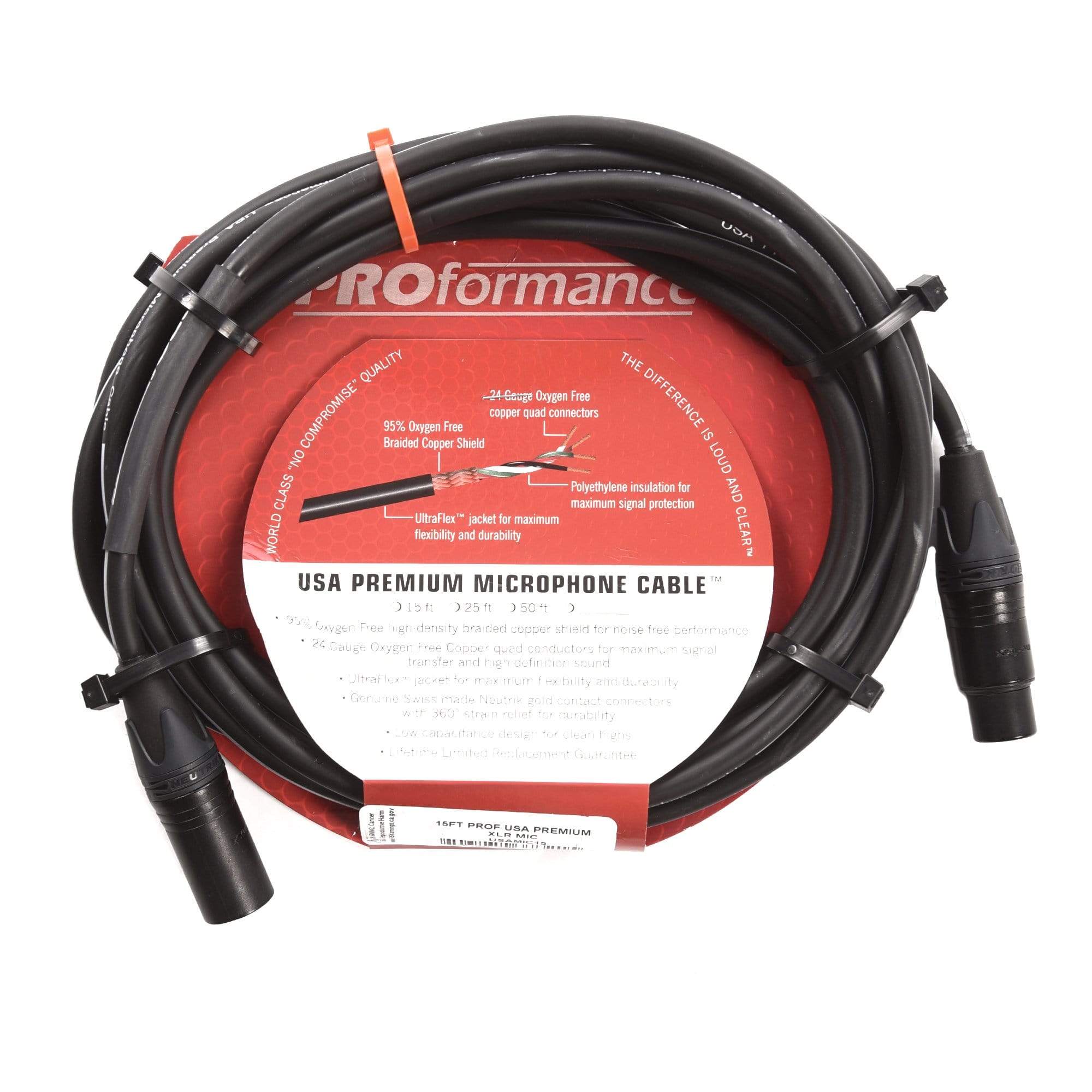 PROformance USA Premium Mic Series Mic Cable 15ft – Chicago Music Exchange