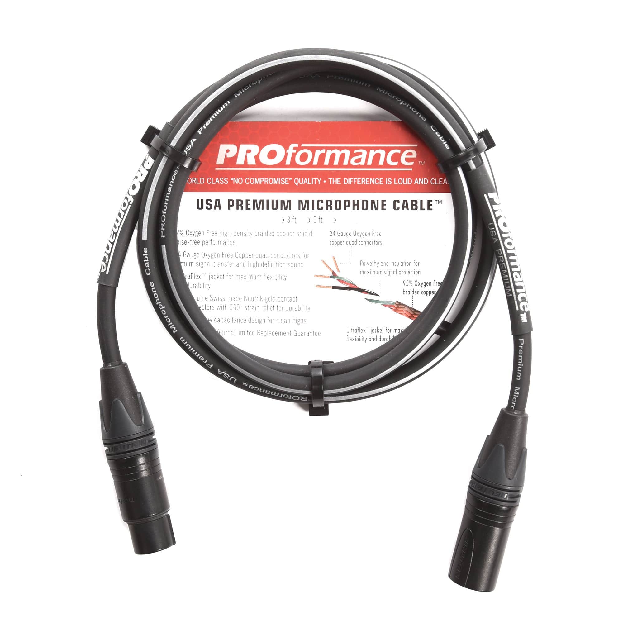 PROformance USA Premium Mic Series Mic Cable 5ft – Chicago Music Exchange