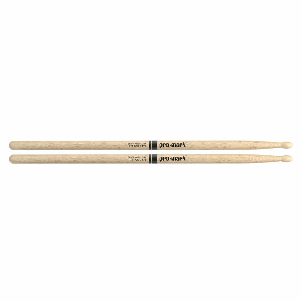 Promark Shira Kashi Oak 747B Super Rock Wood Tip Drum Sticks – Chicago ...