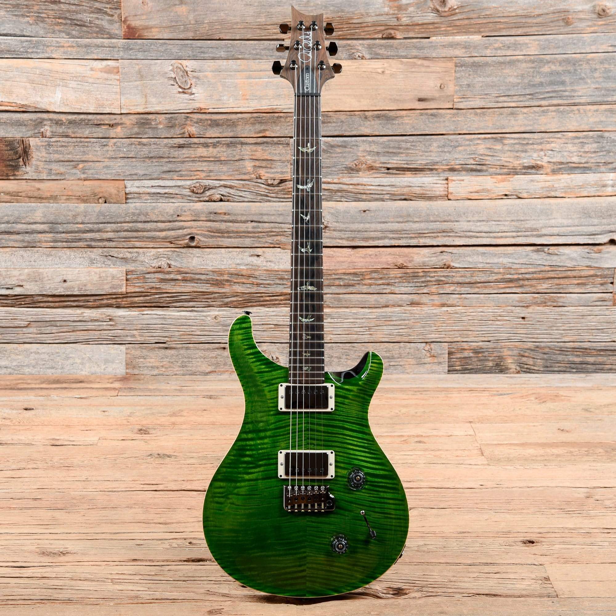 PRS Wood Library Custom 22 Transparent Green 2016 – Chicago Music Exchange