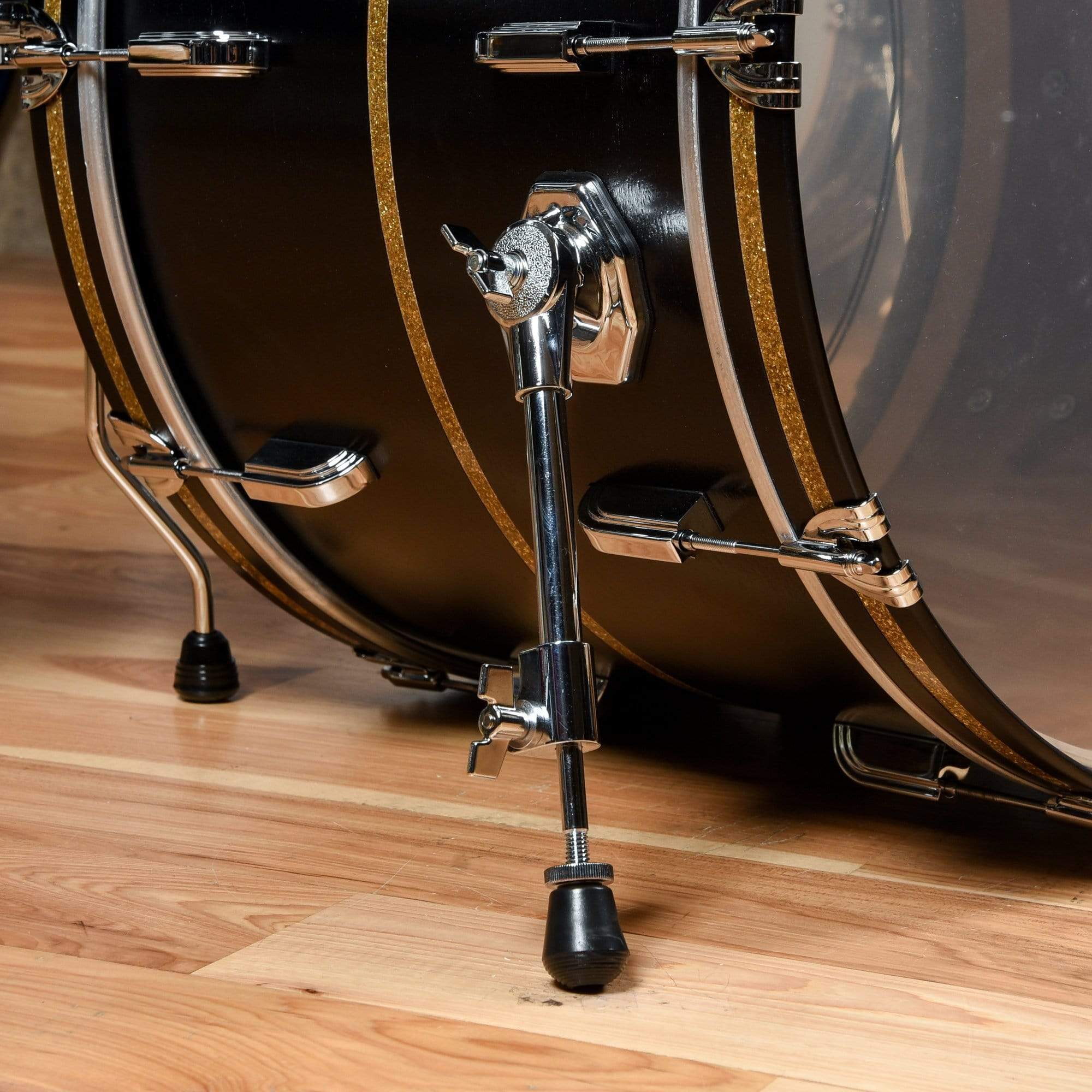 Q Drum Co. 13/16/24 Mahogany/Poplar/Mahogany 3pc. Drum Kit Black Satin ...