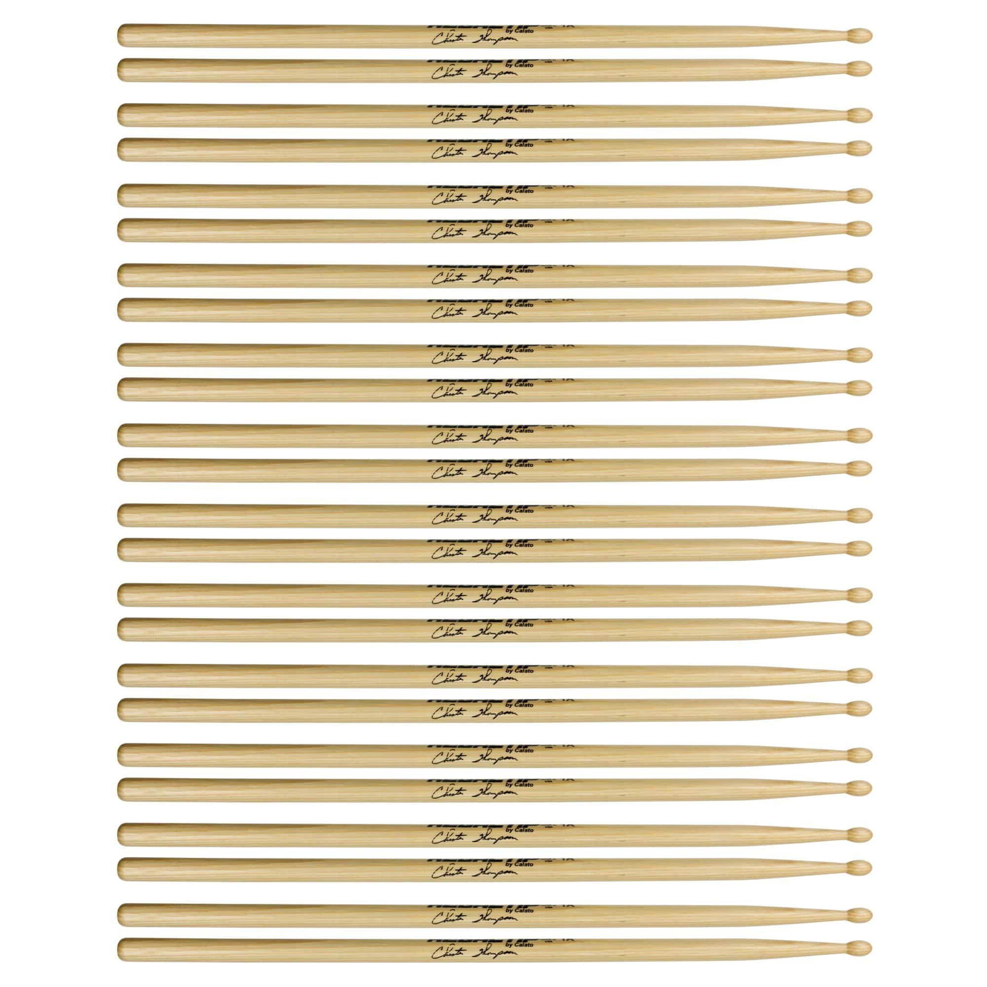 Regal Tip 1A Chester Thompson Wood Tip Drum Sticks (12 Pair Bundle ...
