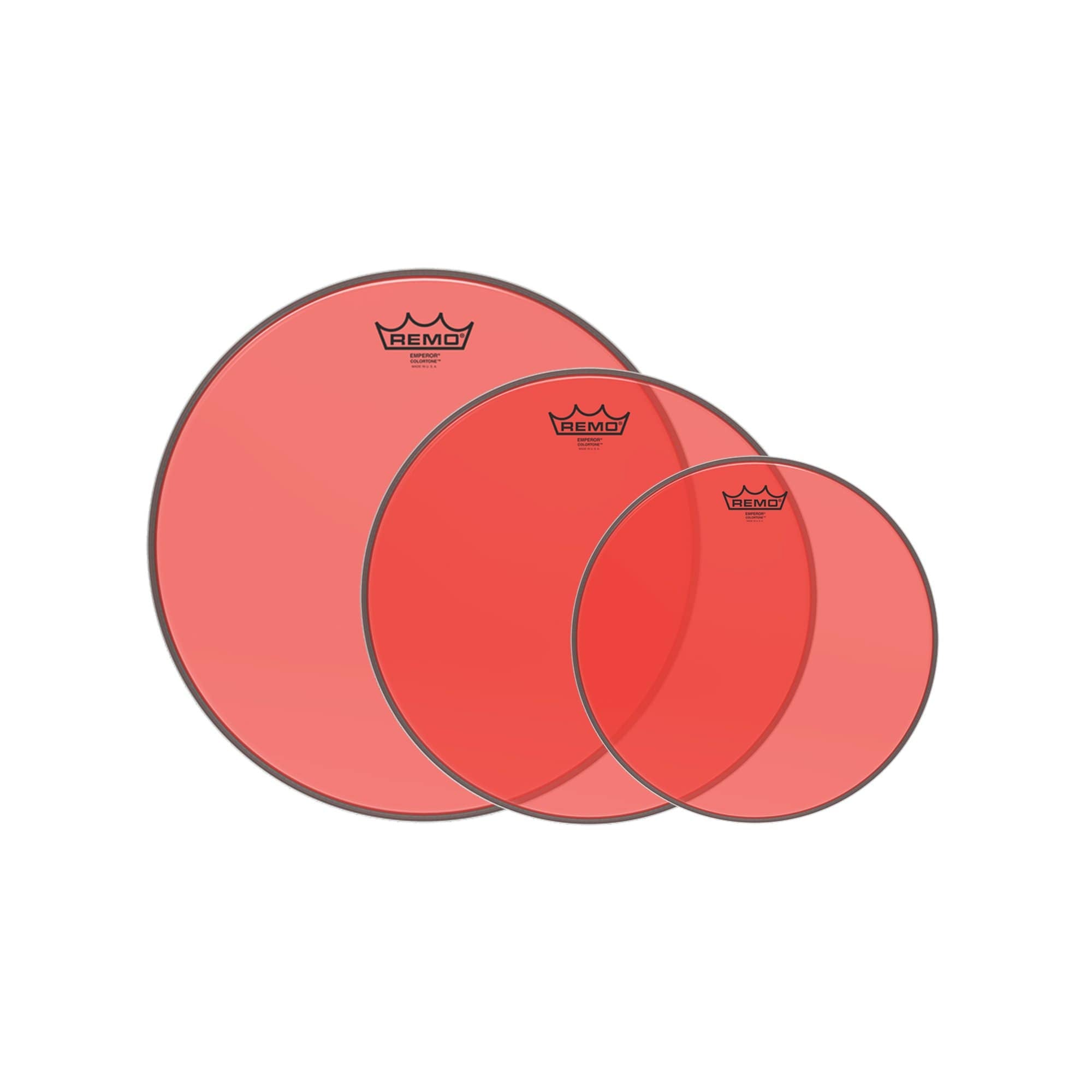 Remo 10/12/14" Emperor Colortone Red Drumhead (3 Pack Bundle) – Chicago ...