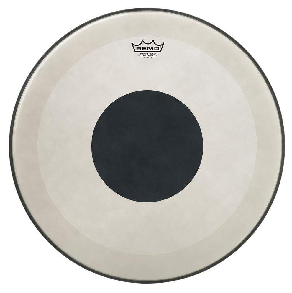 Remo 20" Powerstroke P3 Coated Bass Drumhead w/Bottom Black Dot ...