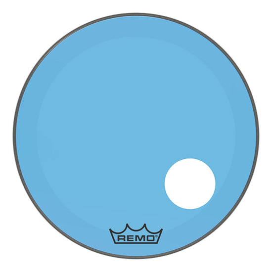 Remo 24" Powerstroke P3 Colortone Blue Bass Drumhead w/5" Offset Hole ...