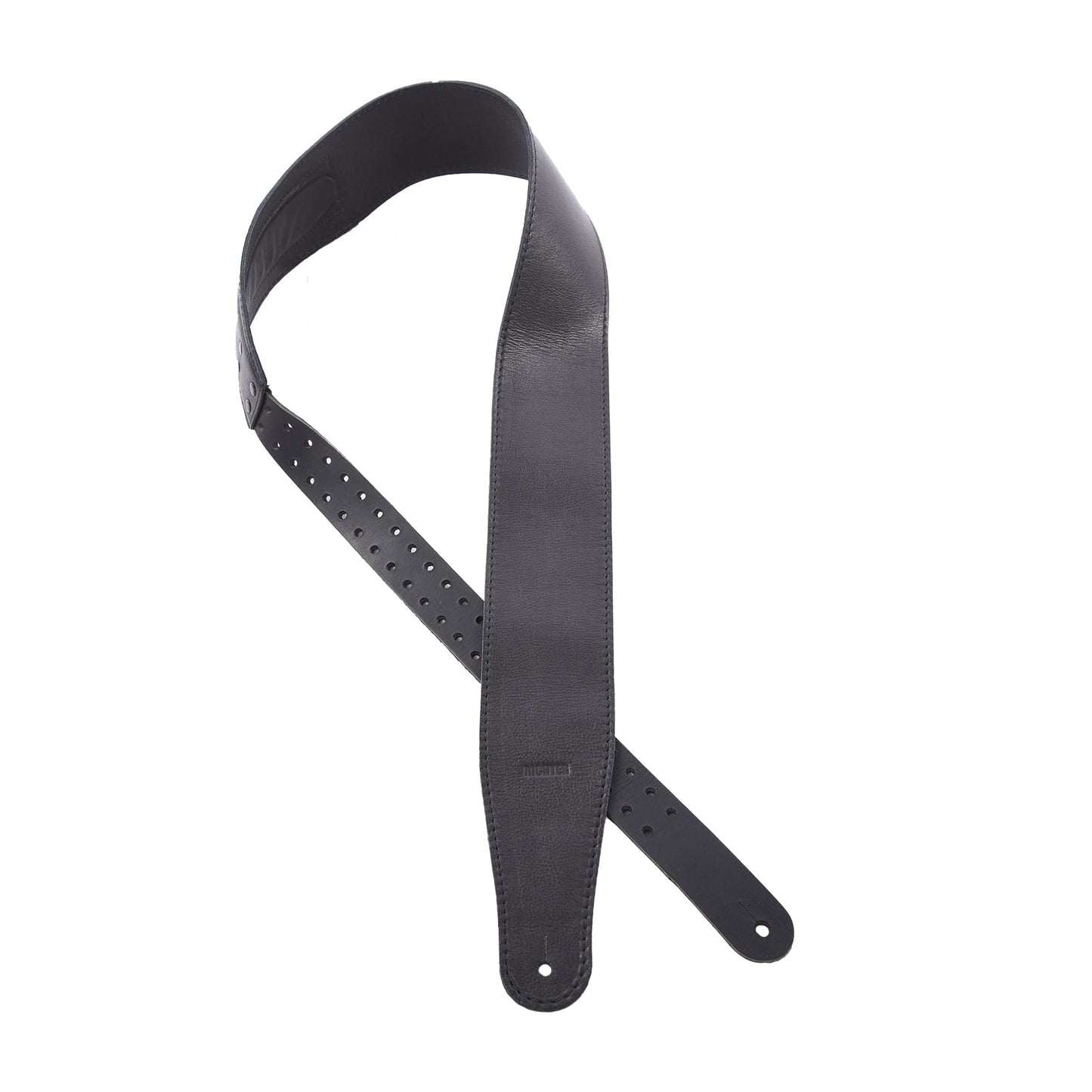 Richter Raw V Nappa Guitar Strap Genuine Leather Black – Chicago Music ...