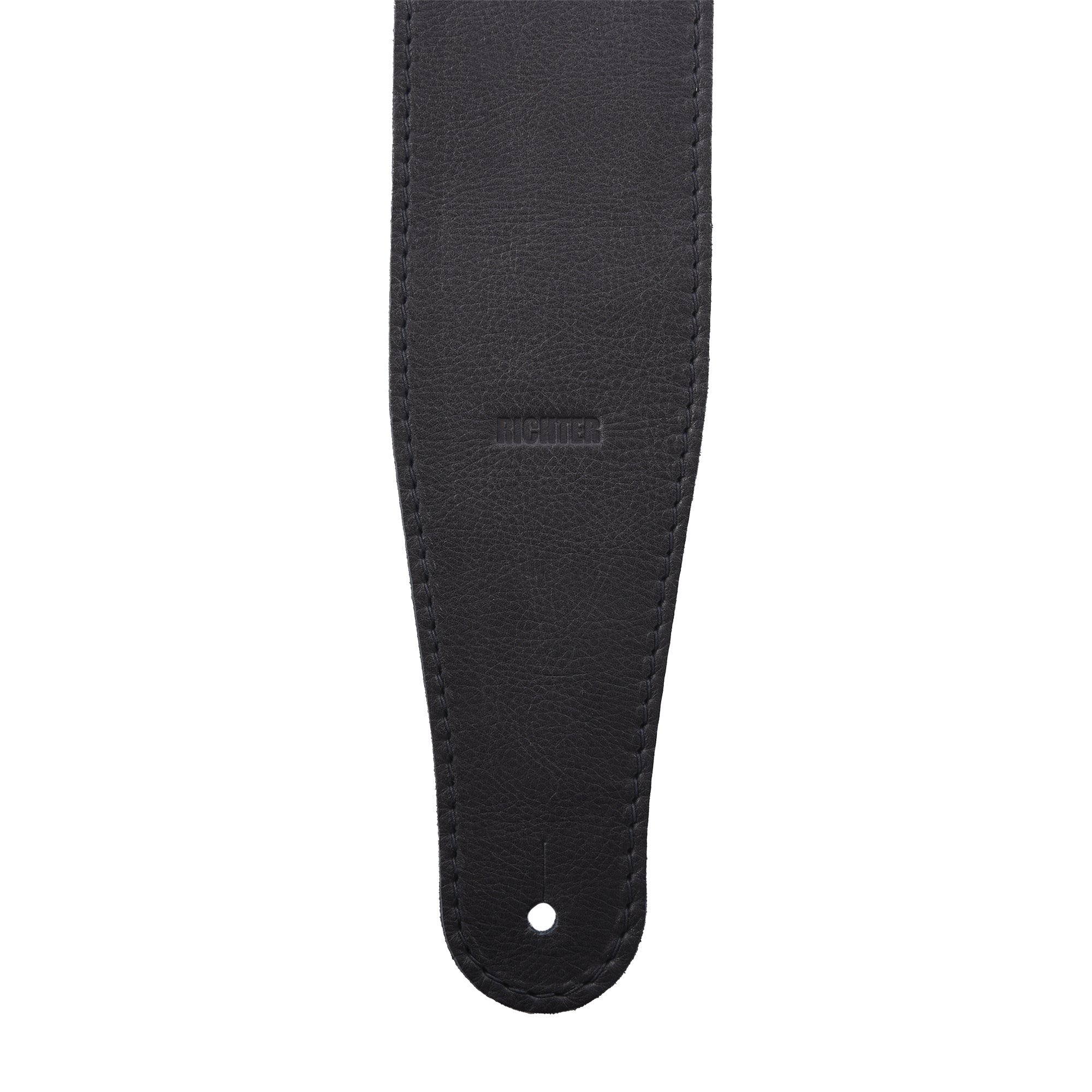 Richter Raw V Nappa Guitar Strap Genuine Leather Black – Chicago Music ...