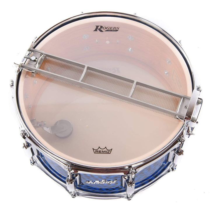 Rogers 6.5x14 Dyna-Sonic Wood Snare Drum Blue Onyx – Chicago Music Exchange