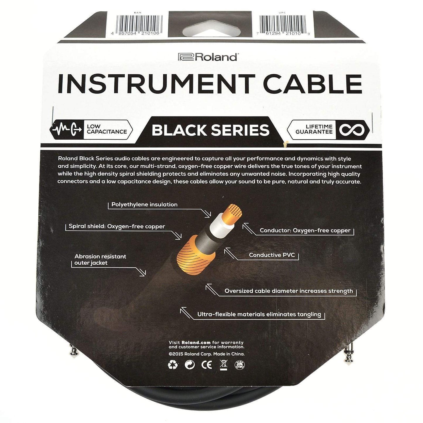 Roland Black Series 10ft S/S 1/4” Instrument Cable – Chicago Music Exchange