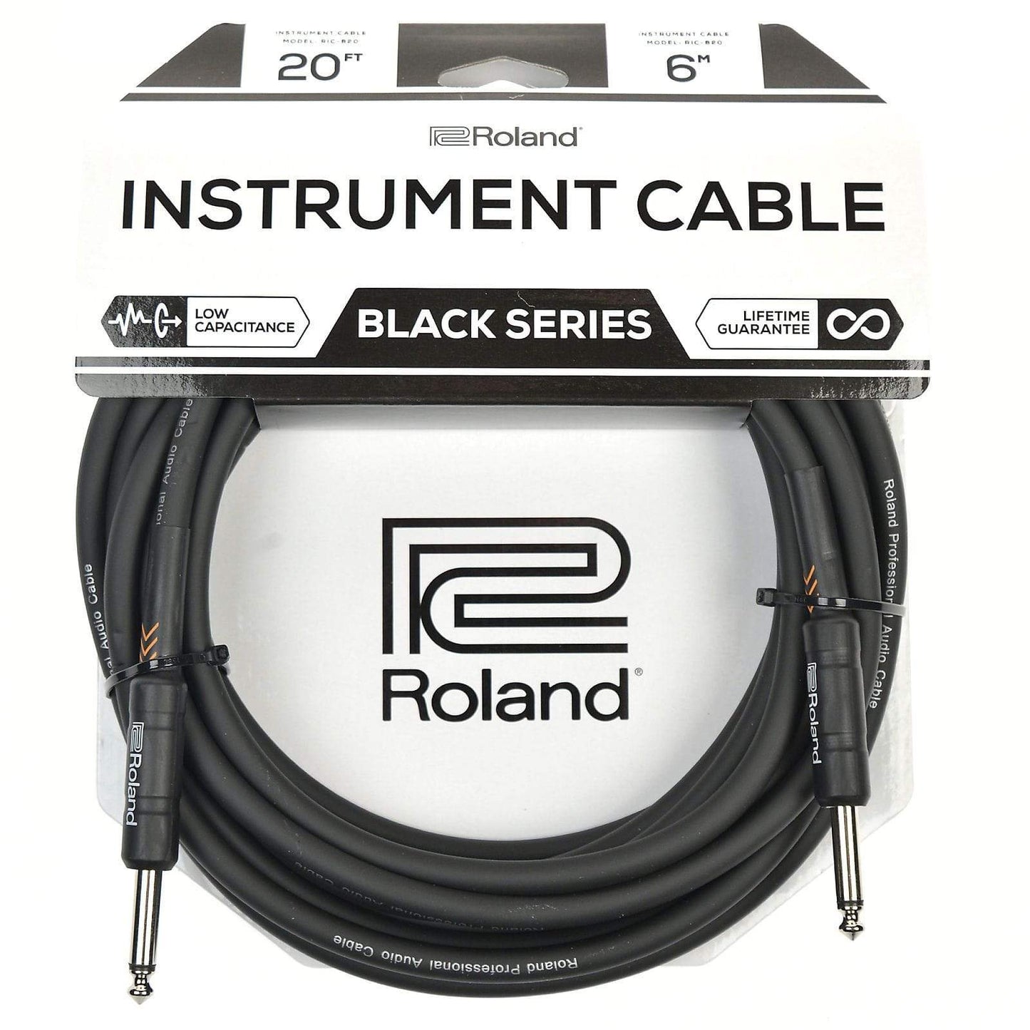 Roland Black Series 20ft S/S 1/4” Instrument Cable – Chicago Music Exchange