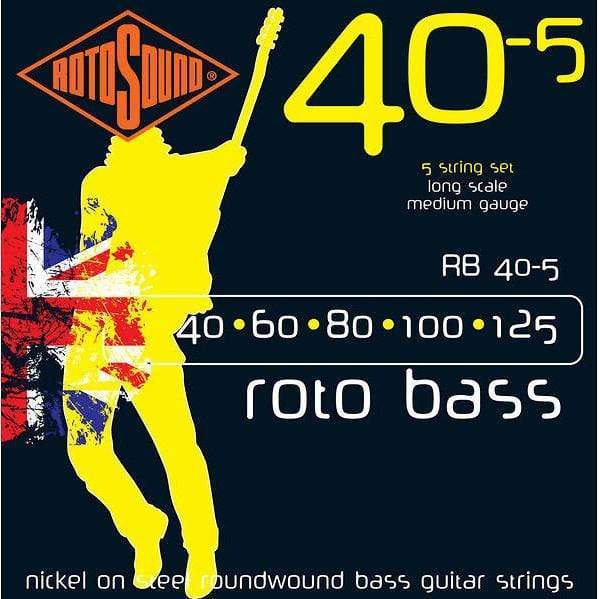 Rotosound RB40-5 Roto 5-String Bass Strings (40-125) – Chicago Music ...