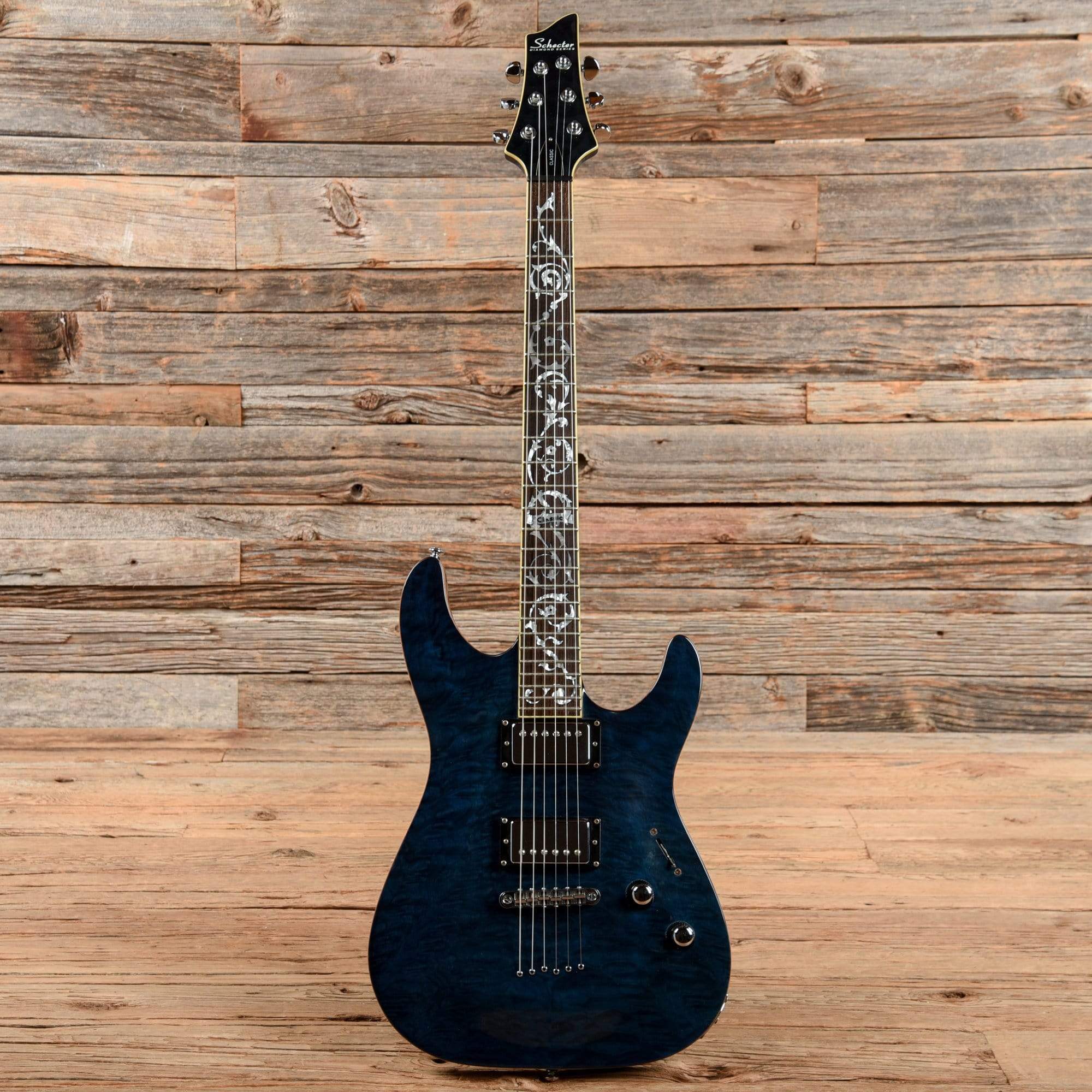 Schecter C-1 Classic Transparent Blue – Chicago Music Exchange