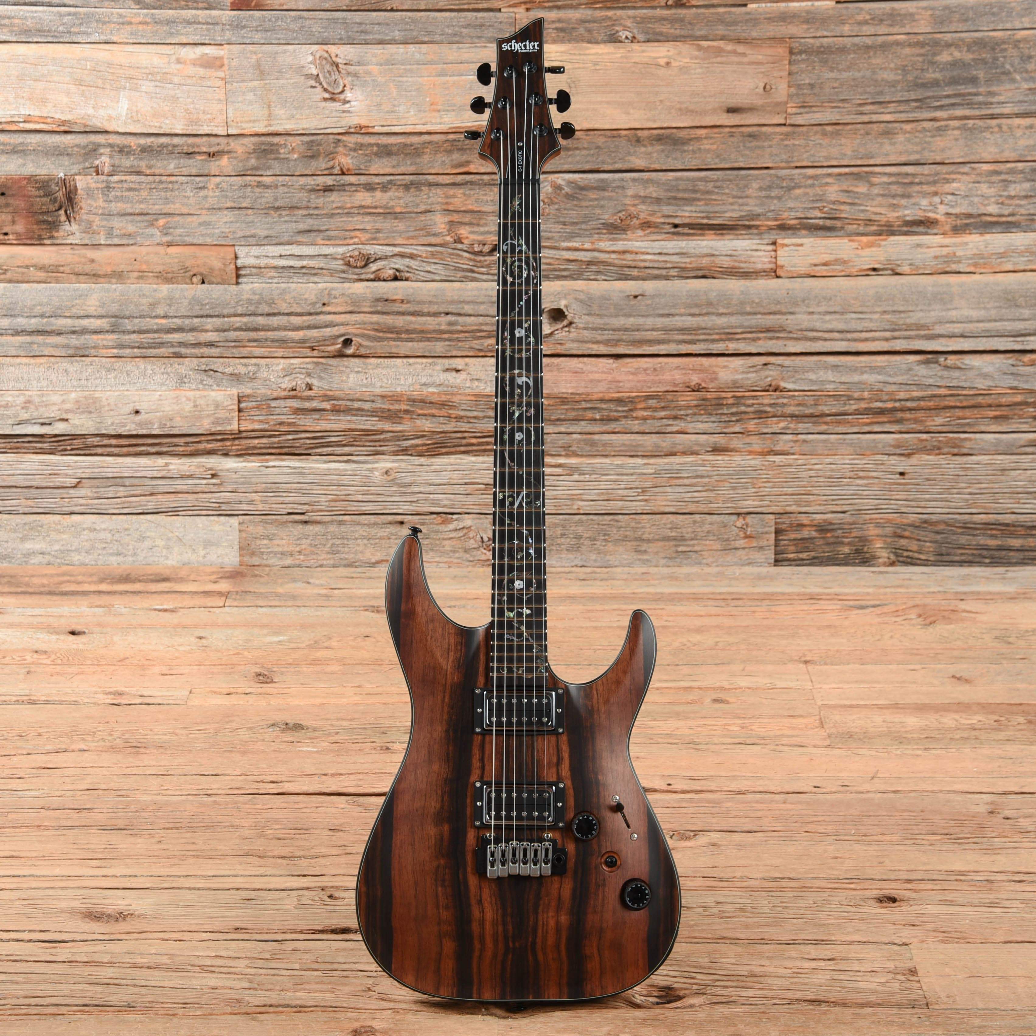 Schecter C-1 Exotic Ebony Top 2020 – Chicago Music Exchange
