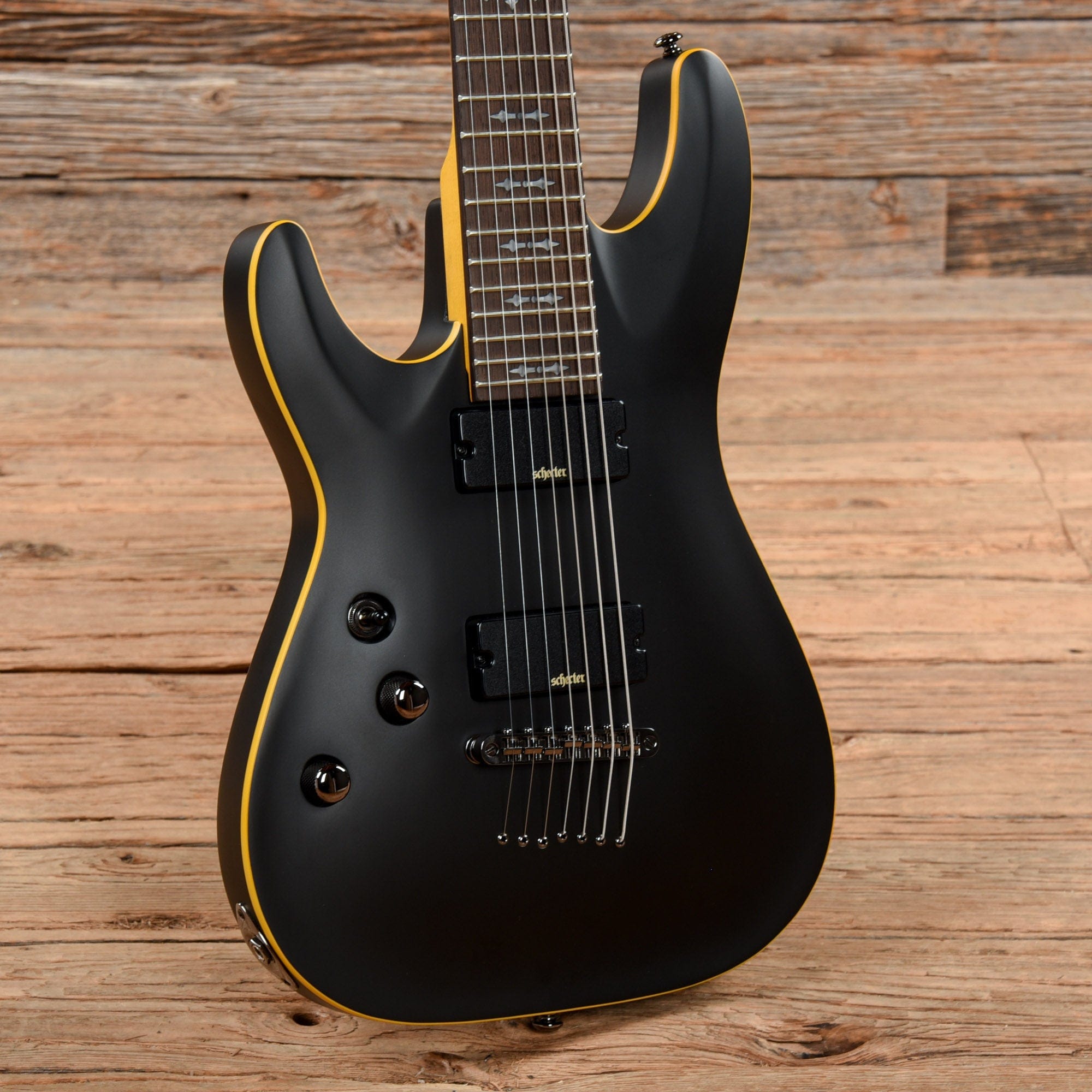 Schecter Demon-7 LH Satin Black 2020 – Chicago Music Exchange