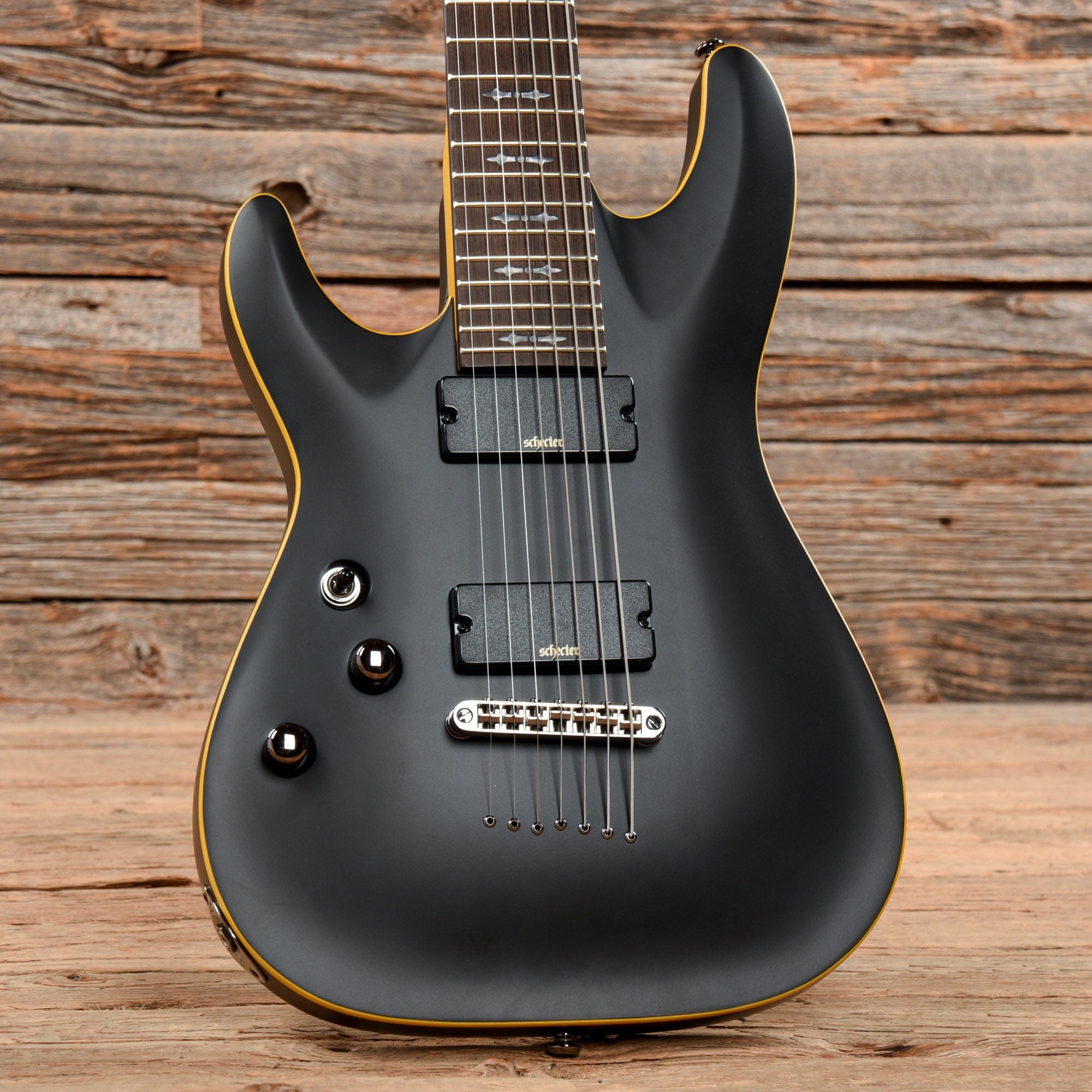 Schecter Demon-7 LH Satin Black 2020 – Chicago Music Exchange