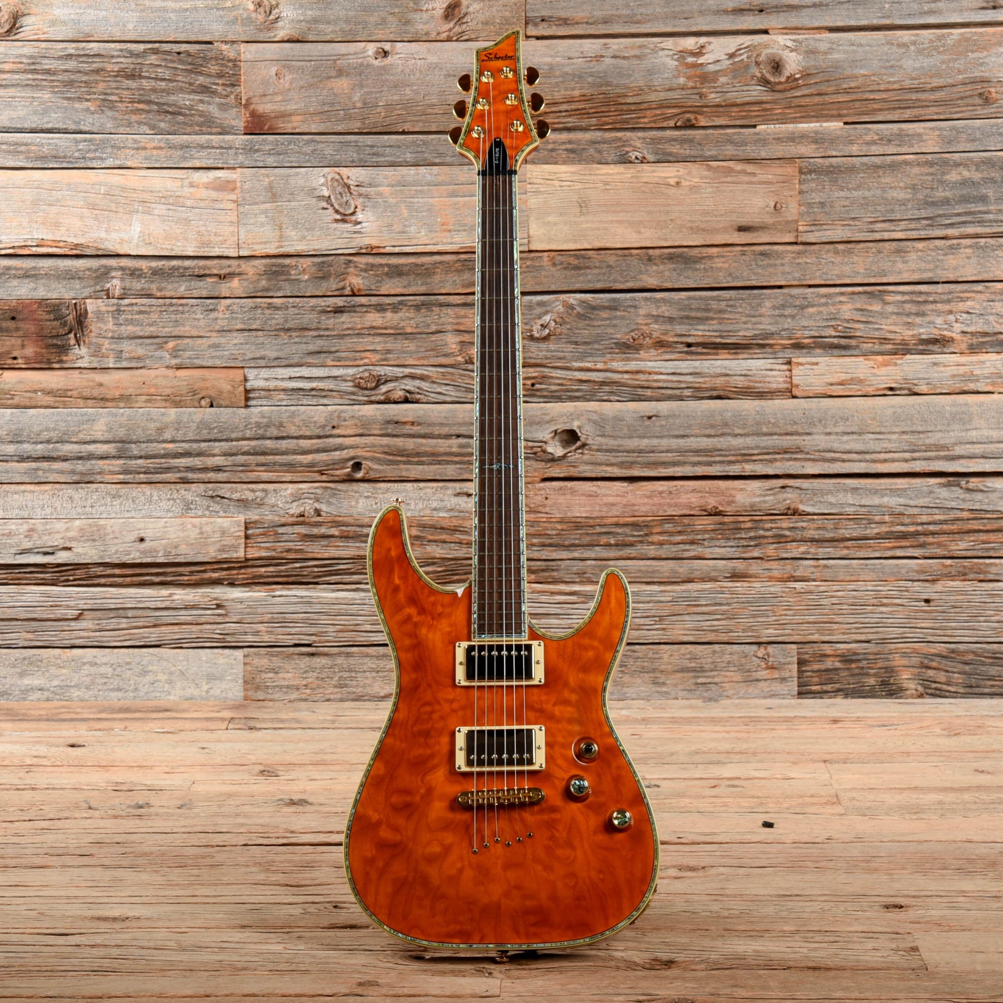 Schecter Diamond Series C-1 Elite Amber Quilt 2004 – Chicago Music Exchange