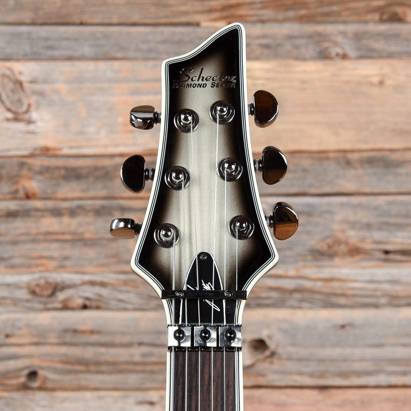 Schecter Jake Pitts Signature C-1 FR Metallic White w/ Metallic Black ...