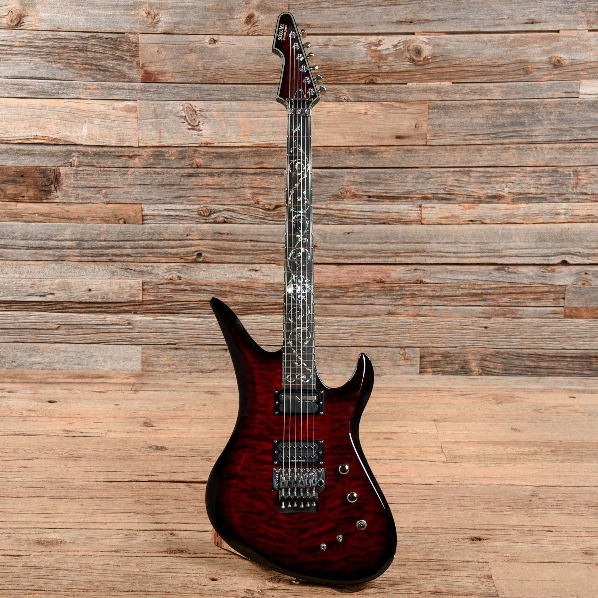Schecter Nikki Stringfield A-6 FR S Signature Sustaniac Bright Red Bur ...
