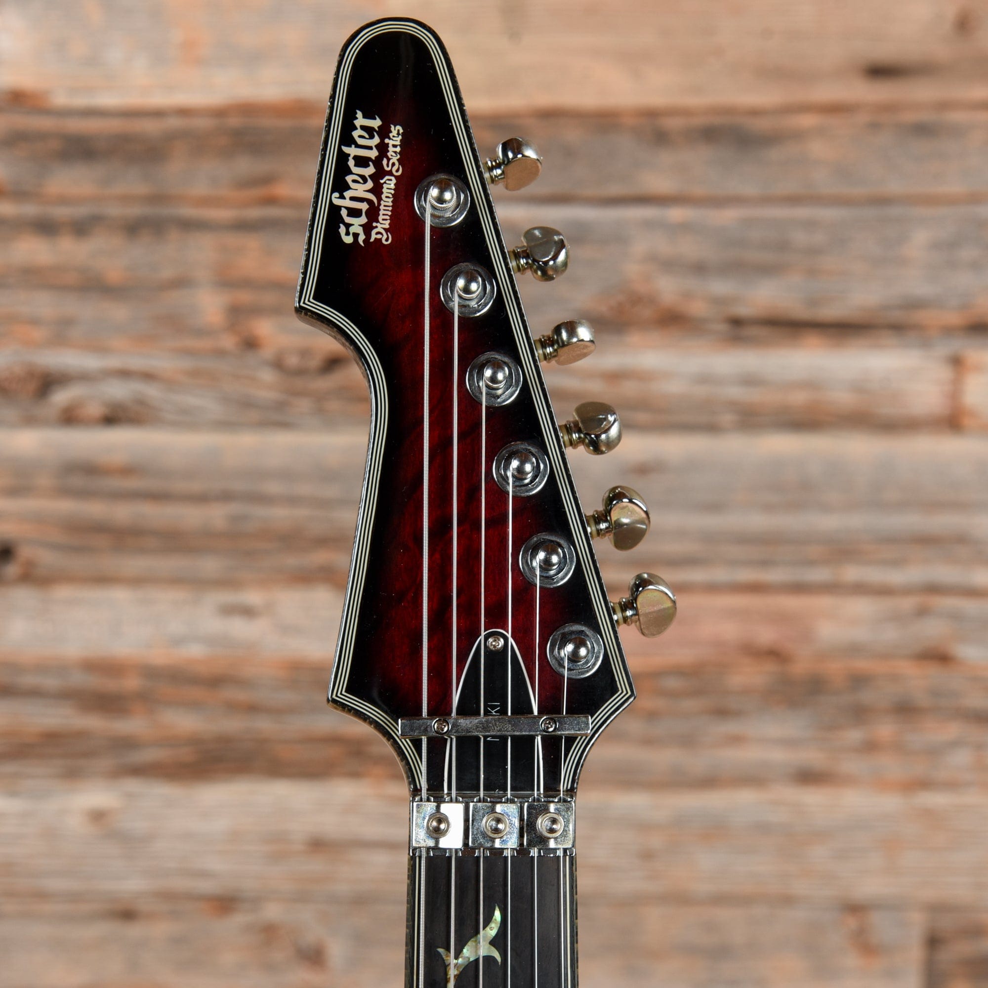 Schecter Nikki Stringfield A-6 FR S Signature Sustaniac Bright Red Bur ...