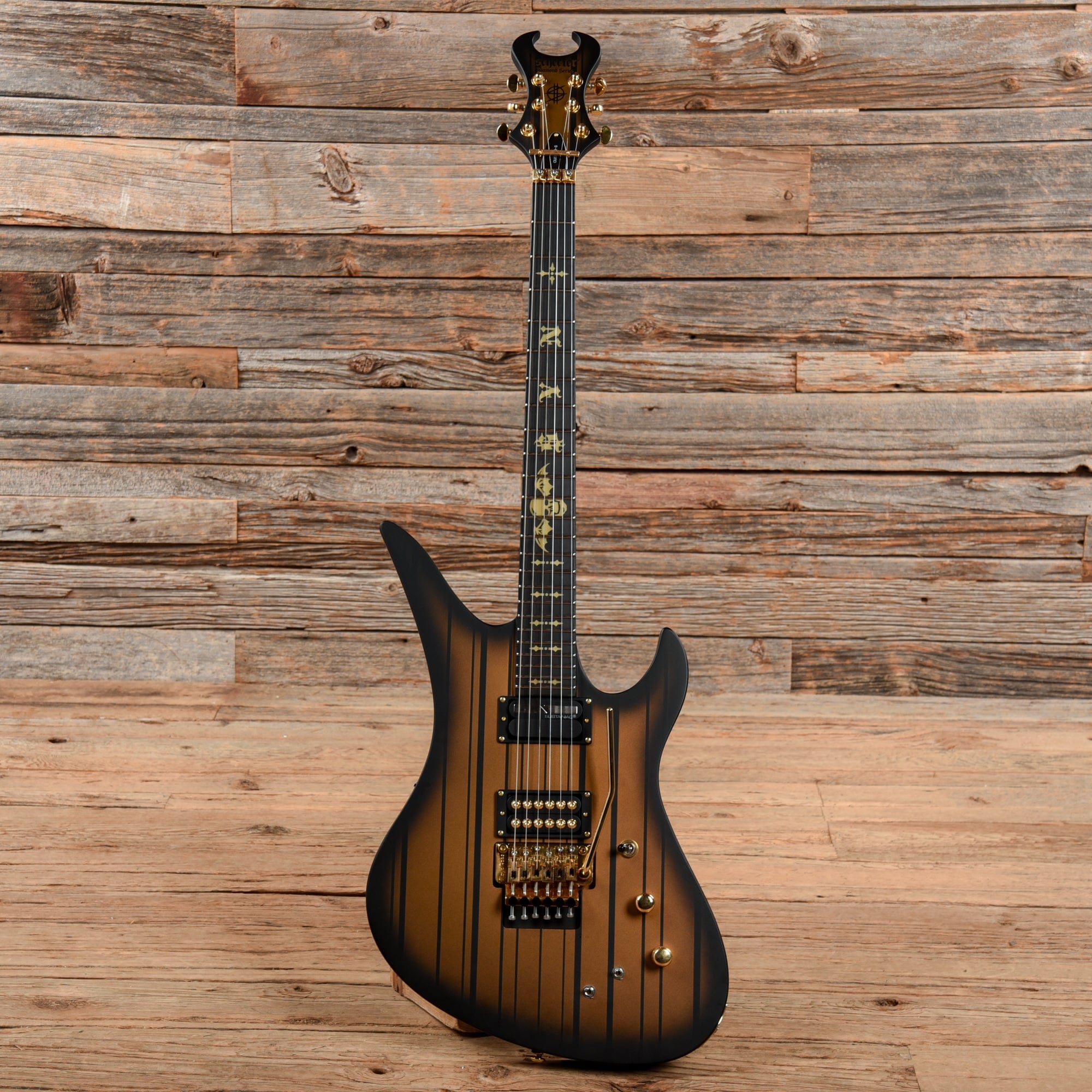 Schecter Synyster Gates Custom-S Satin Gold Burst 2016 – Chicago Music ...