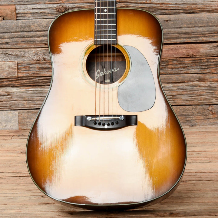 Sekova Acoustic Guitar Sunburst 1970s – Chicago Music Exchange