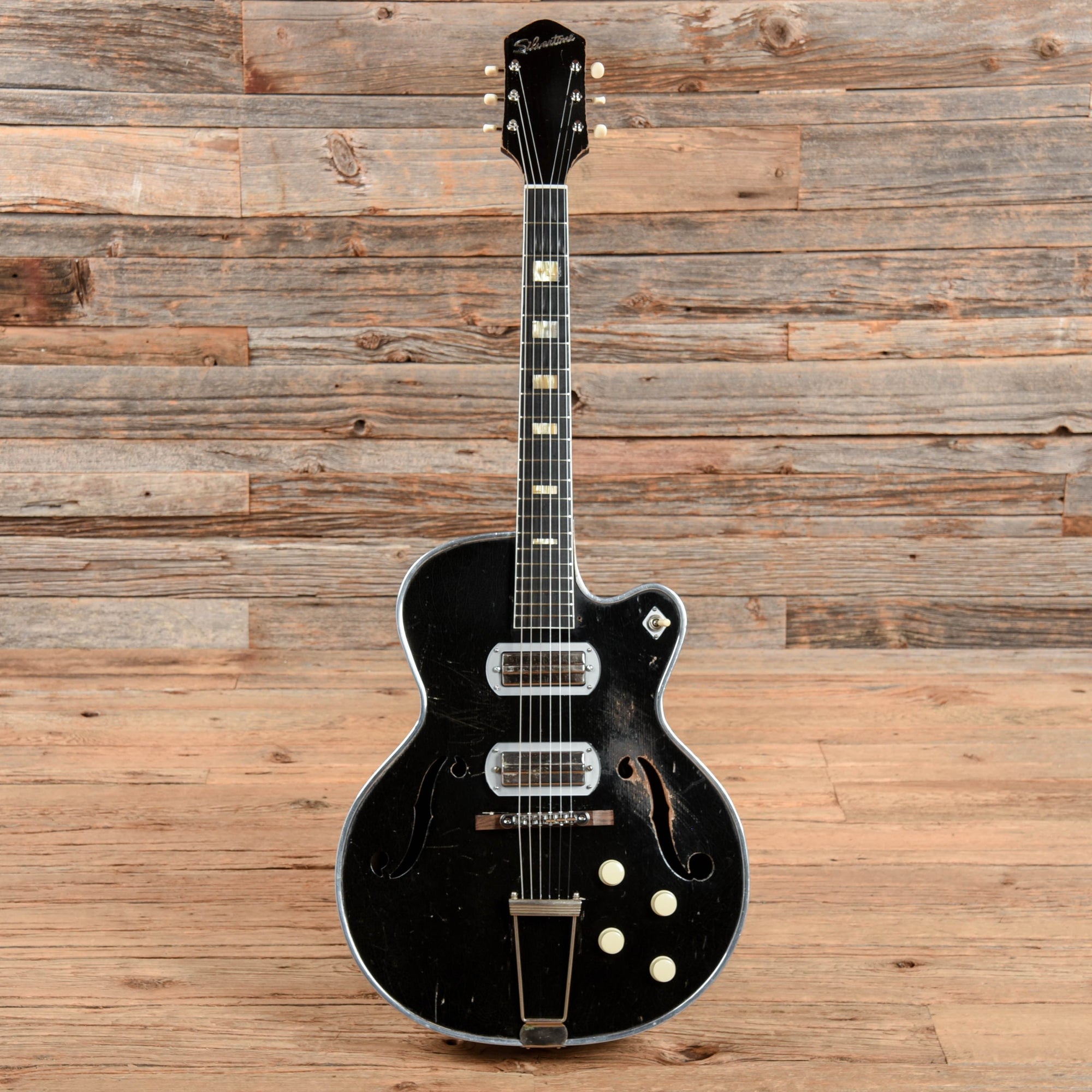 Silvertone Espanada Black 1960s – Chicago Music Exchange