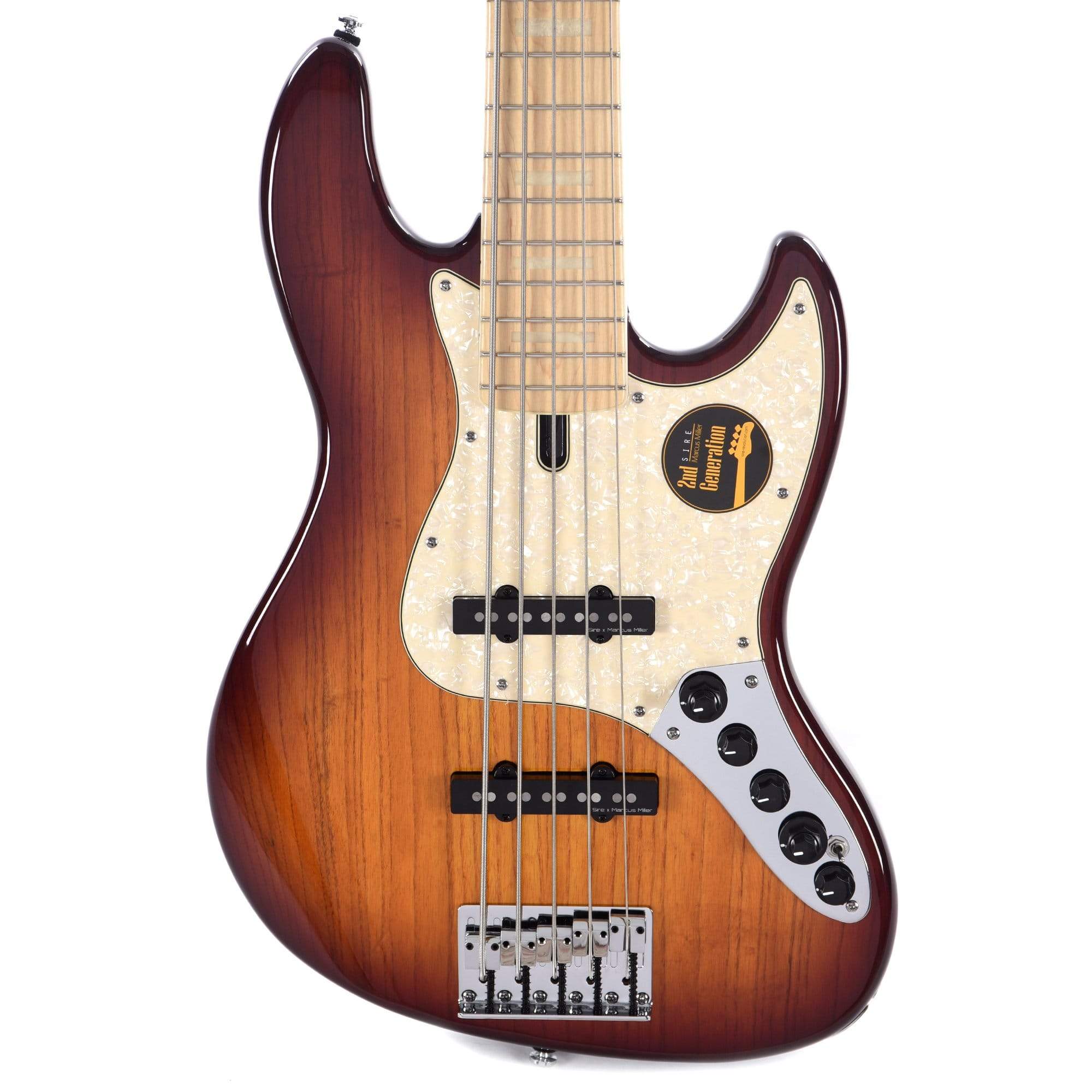 Sire Marcus Miller V7 Swamp Ash 5-String Tobacco Sunburst (2nd Gen ...