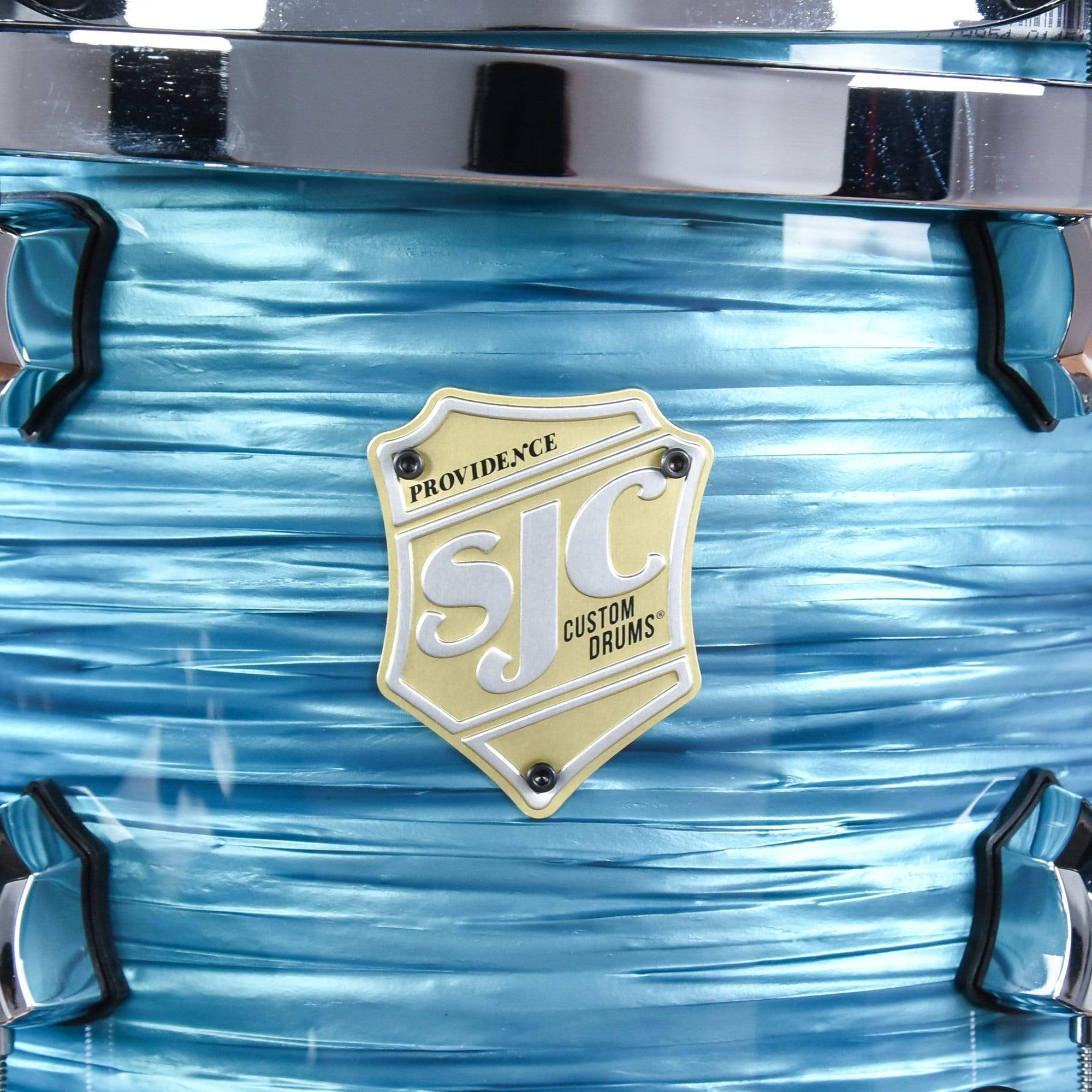 SJC 12/16/22 3pc. Providence Series Drum Kit Turquoise Ripple w/Chrome ...