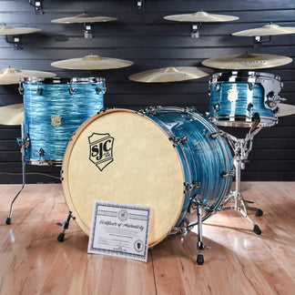 SJC 12/16/22 3pc. Providence Series Drum Kit Turquoise Ripple w/Chrome ...