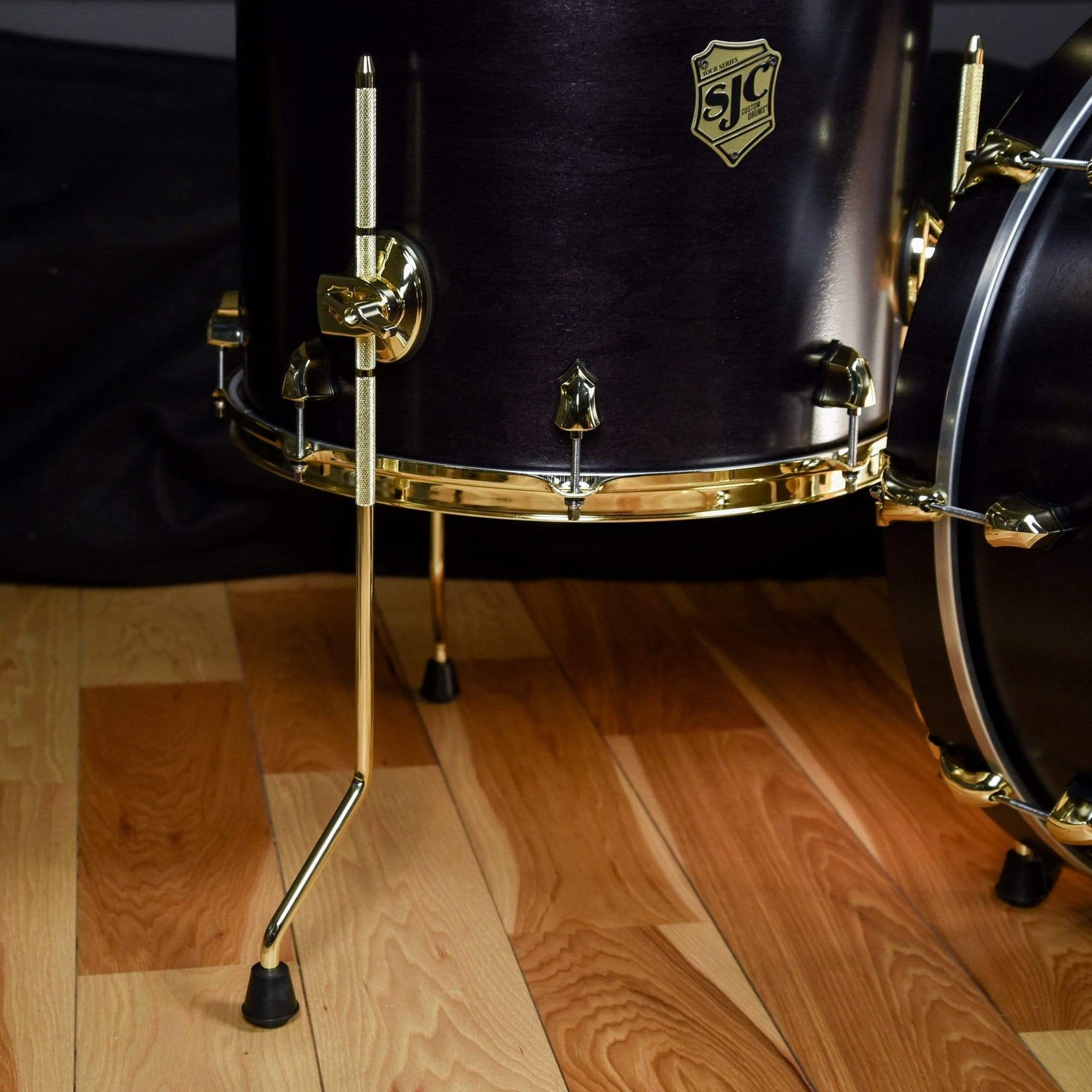 SJC 12/16/22 3pc. Tour Series Drum Kit Flat Black w/Brass Hdw – Chicago ...