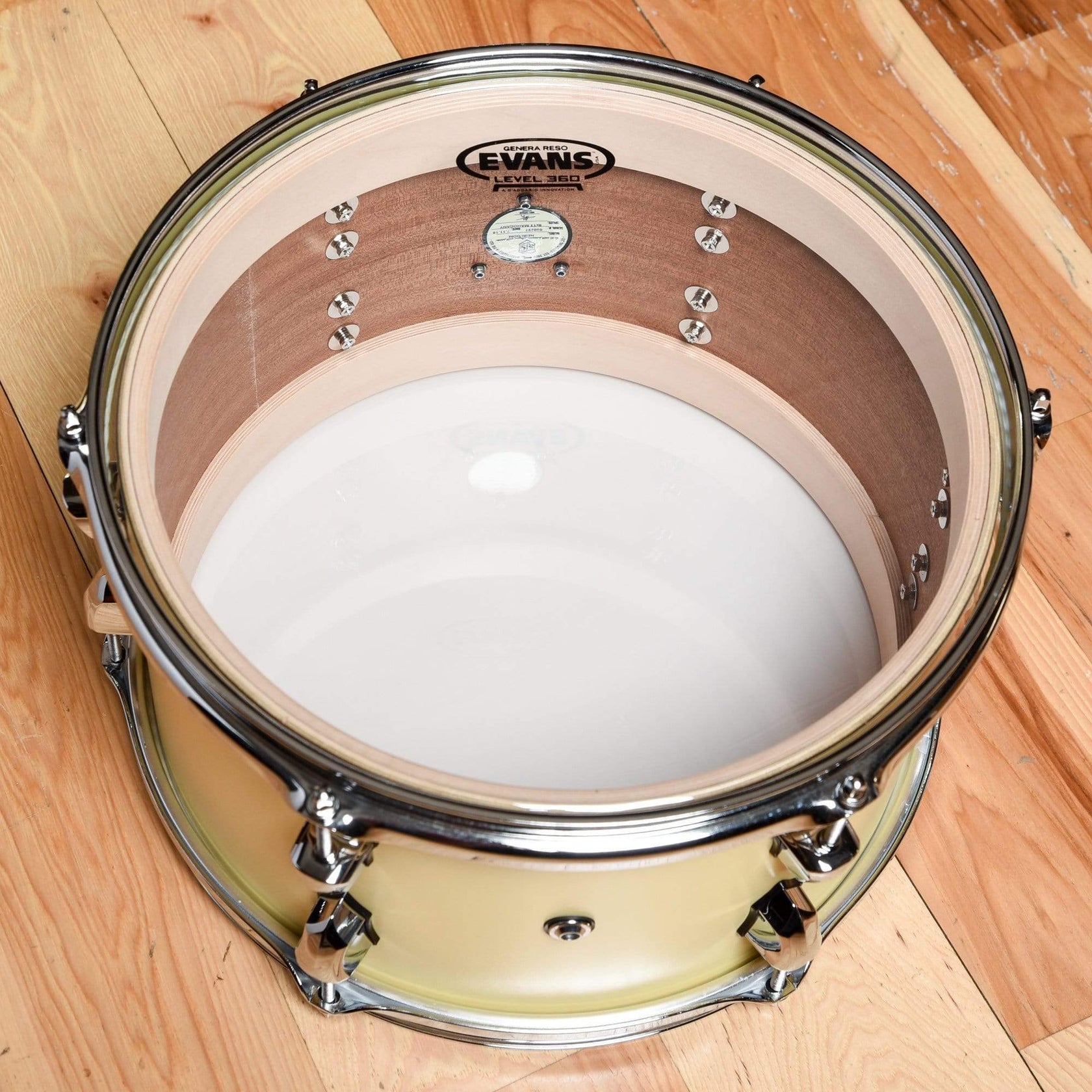 SJC 13/16/24 3pc. Heirloom Series Drum Kit Yellow Matte w/Chrome Hdw ...
