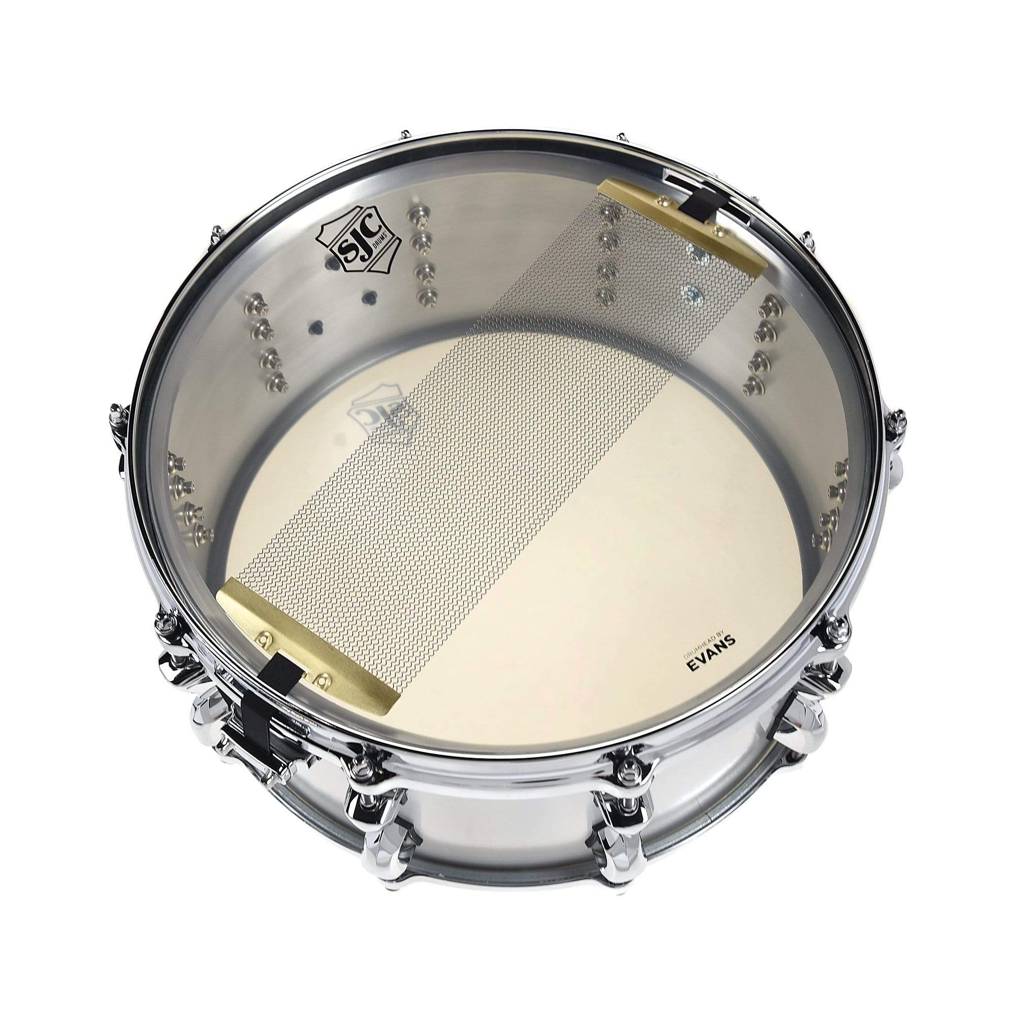 SJC 6.5x14 Alpha Aluminum 1.2mm Rolled Aluminum Snare Drum w/Chrome Hd ...