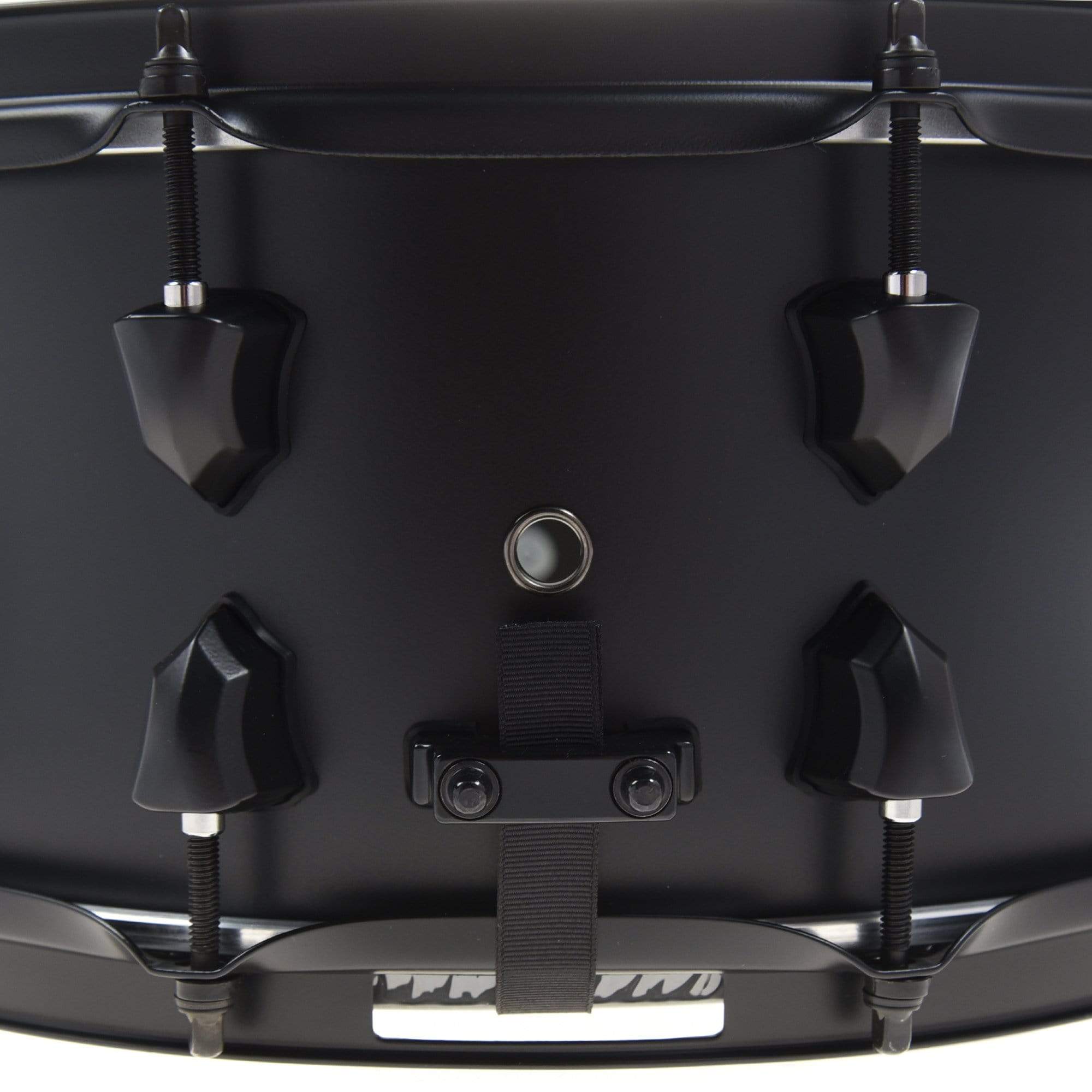 SJC 6.5x14 Josh Dun "Crowd" 1mm Steel Snare Drum Flat Black, Red Badge ...