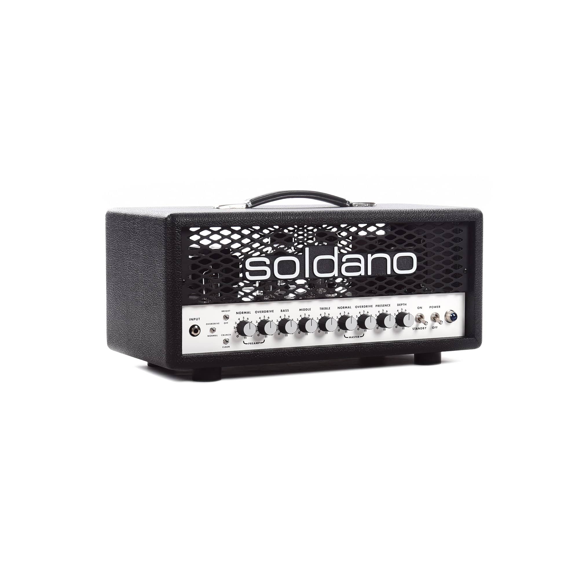Soldano Super Lead Overdrive 30w Head Black Tolex White Front/Rear Con ...