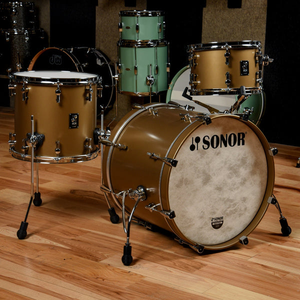 Sonor SQ1 12/14/20 3pc. Drum Kit Satin Gold Metallic – Chicago Music ...